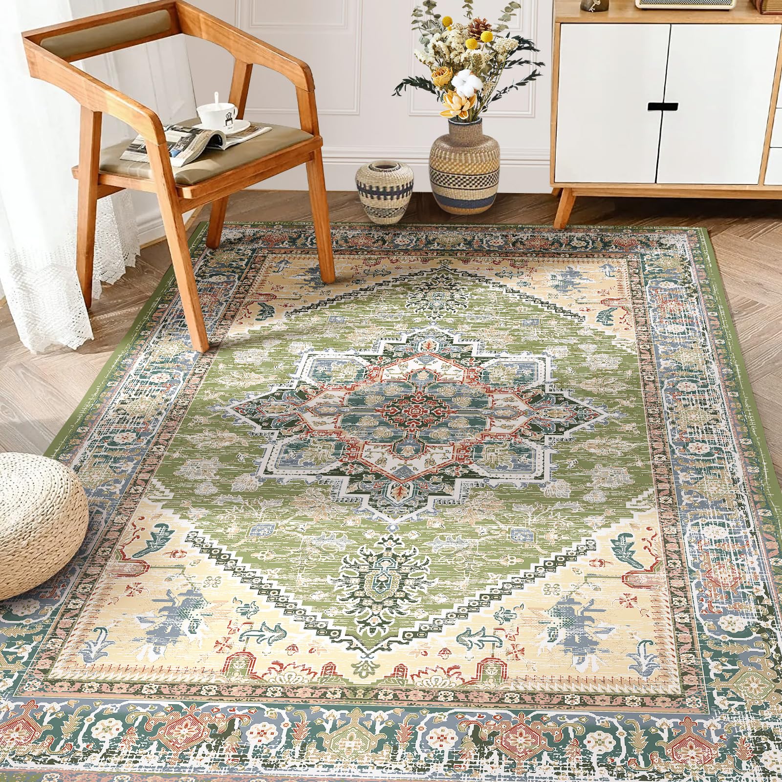 BESTSWEETIE Area Rugs 6x9 Rugs, Washable Rug 6x9 Area Rug, Non Slip ...