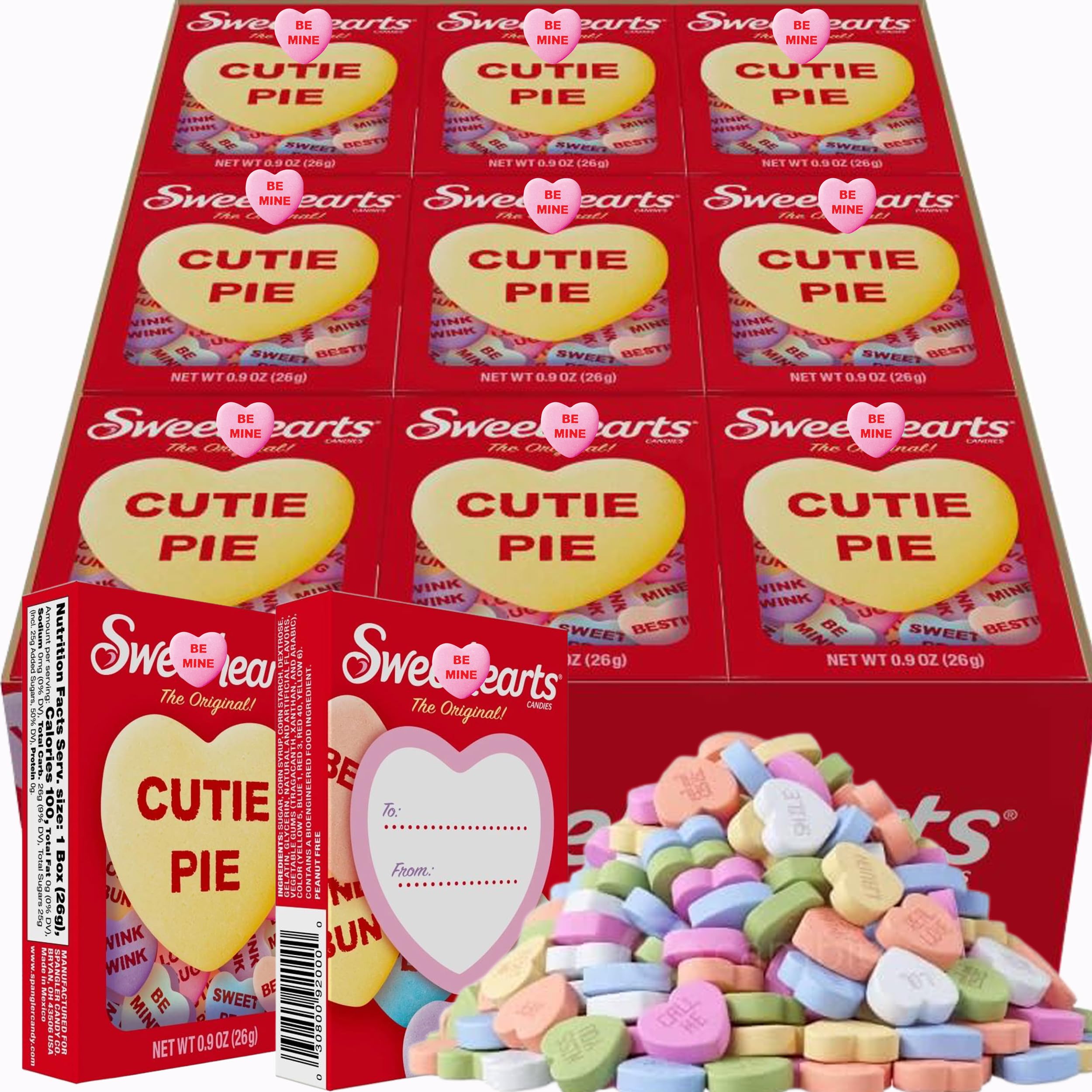 Snapklik.com : Valentines Candy Conversation Hearts, Pack Of 24, Sweet ...