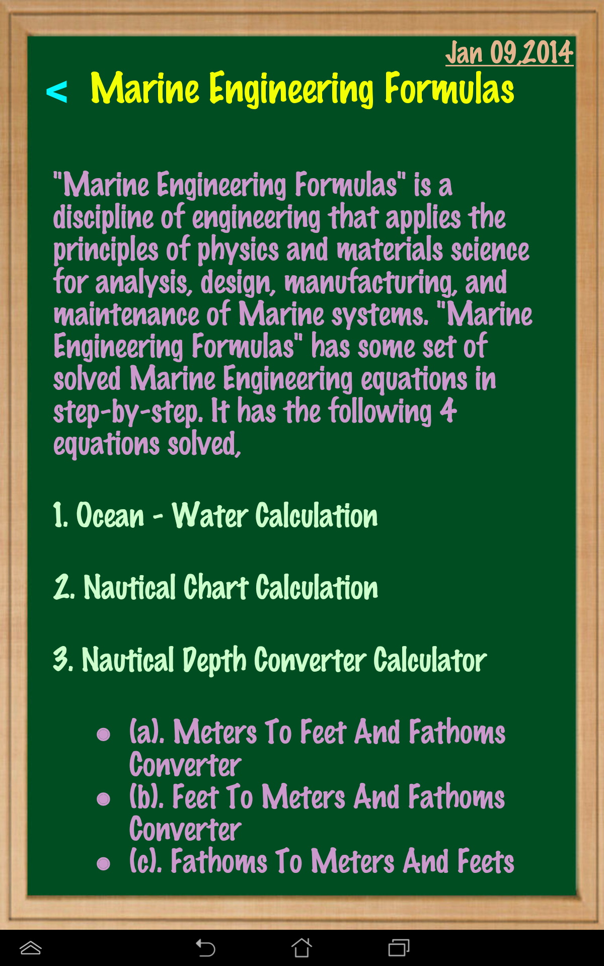 Marine Engineering Formulas - App on Amazon Appstore