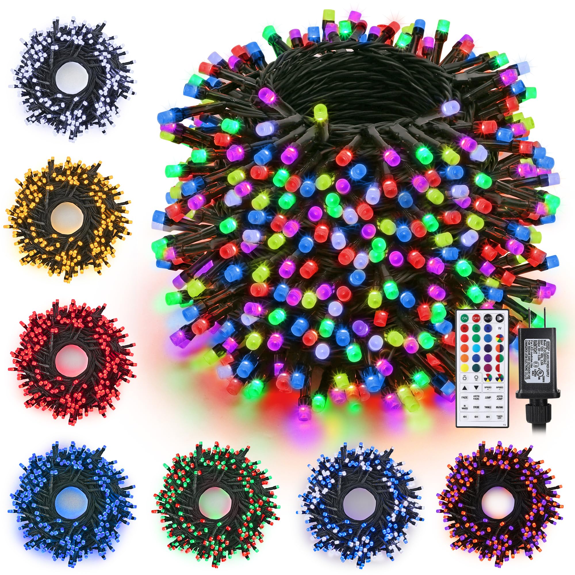 Toodour Christmas Lights RGB String Lights, 131ft 350 LED String Lights ...