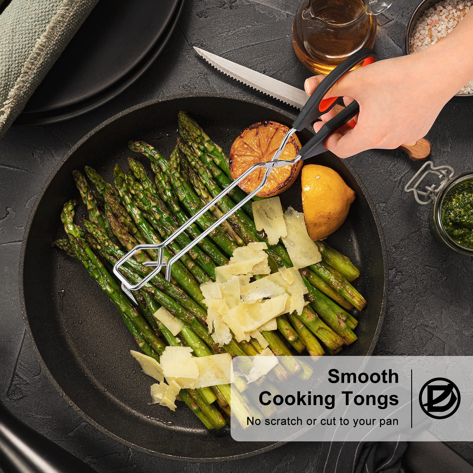 Snapklik.com : Scissor Tongs For Cooking, Metal Kitchen Tongs 11 Inches ...