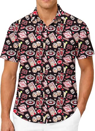 Men's Hawaiian Shirt Short Sleeves Printed Button Down Funny Hawaiian ...