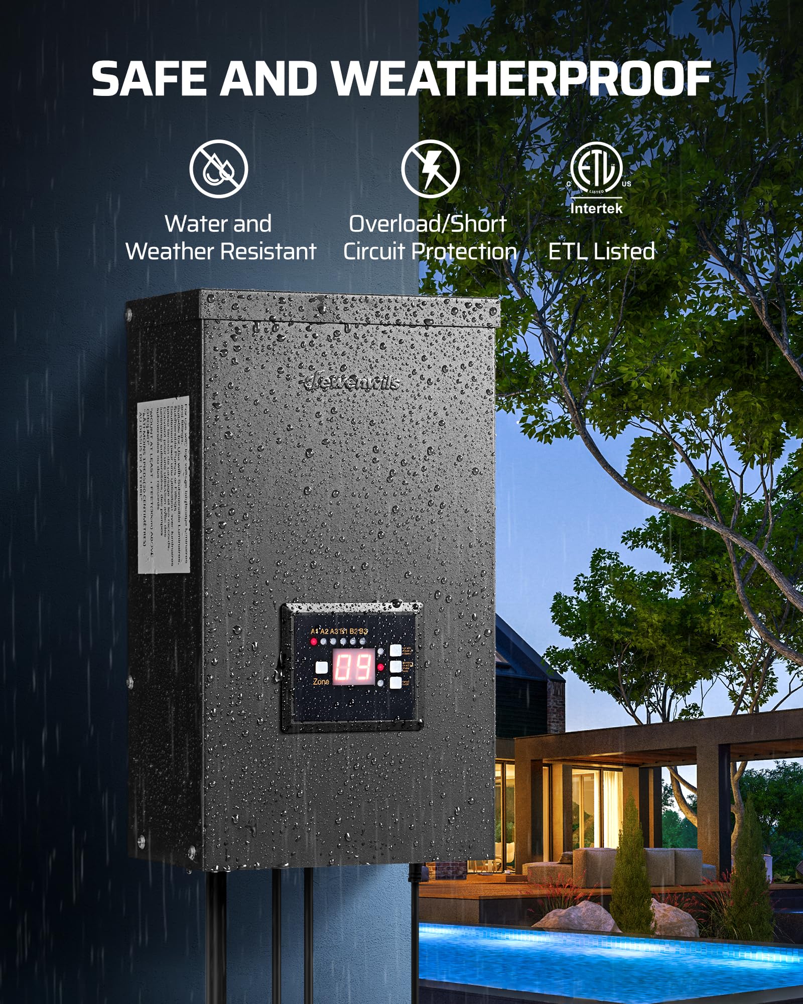 Snapklik.com : DEWENWILS 600W Low Voltage Landscape Transformer, 6 ...