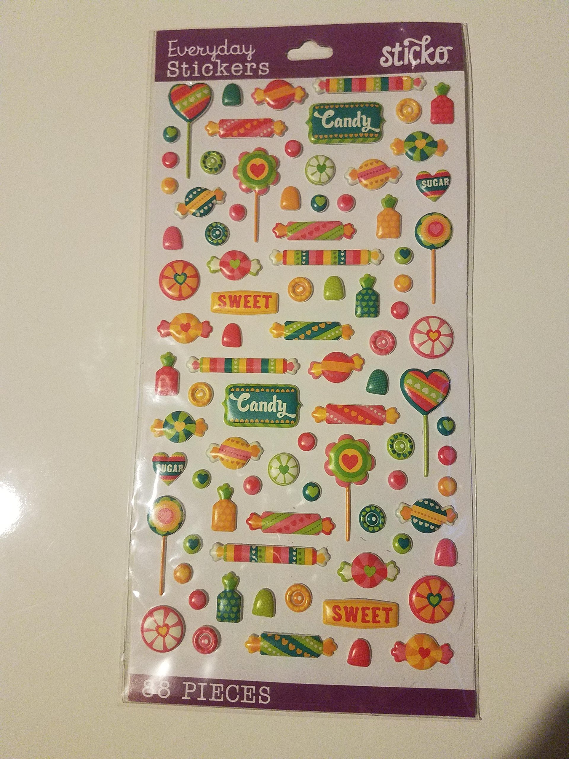 Amazon.com: Sticko Stickers Tiny Candy : Arts, Crafts & Sewing