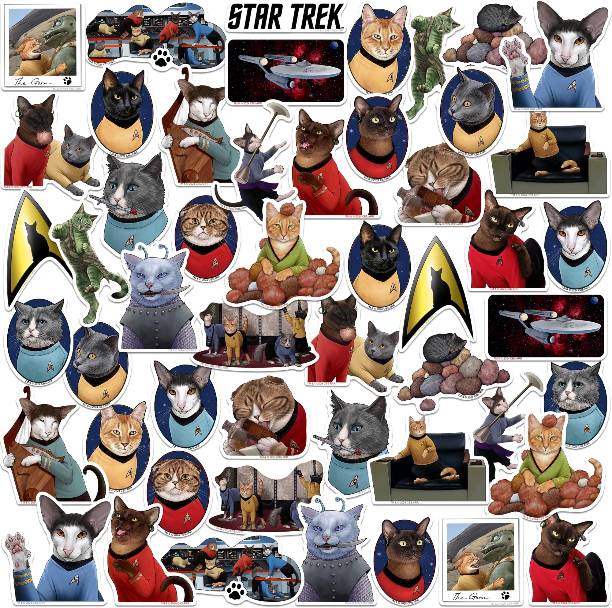 Amazon.com: Star Trek: The Original Series Cats 50ct Vinyl Large Deluxe ...