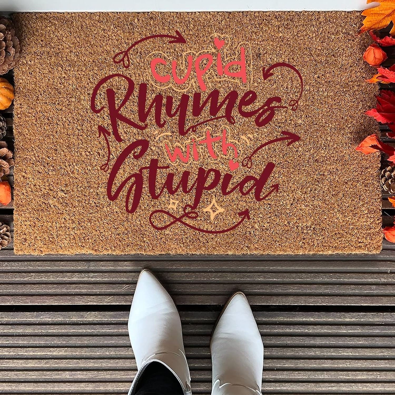 Tapete de bienvenida para el día de San Valentín, diseño de rimas de ...