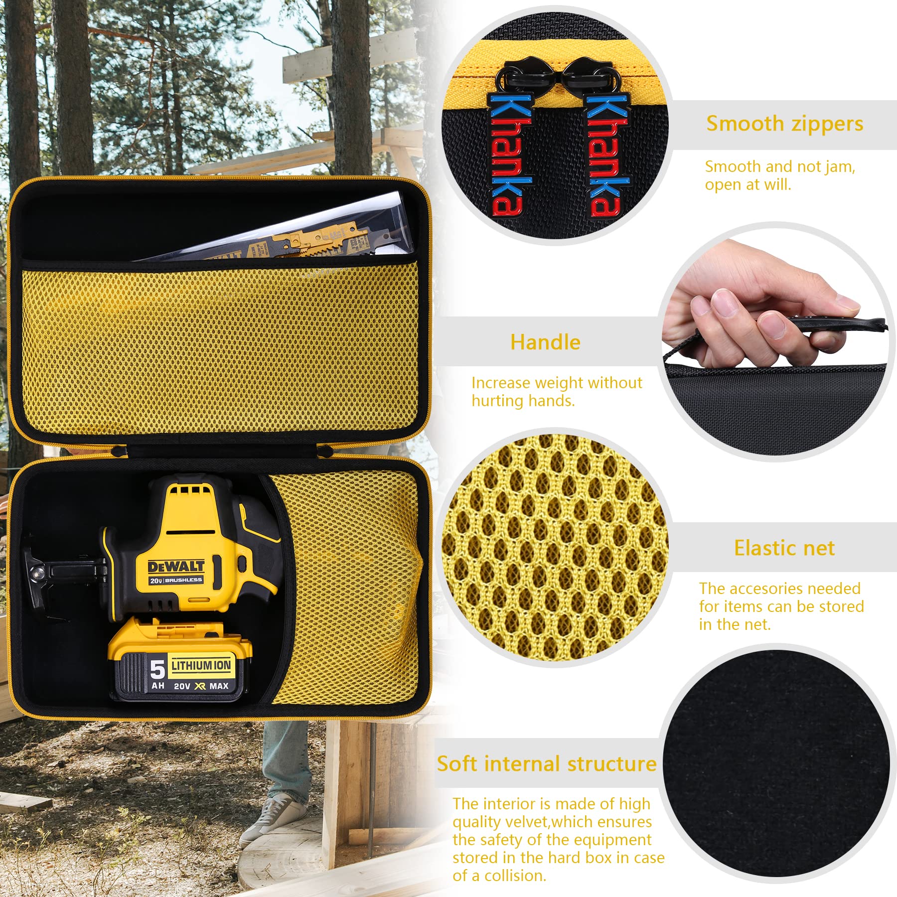 Dewalt Reciprocating Saw Khanka Hard Storage Case Replacement For ...