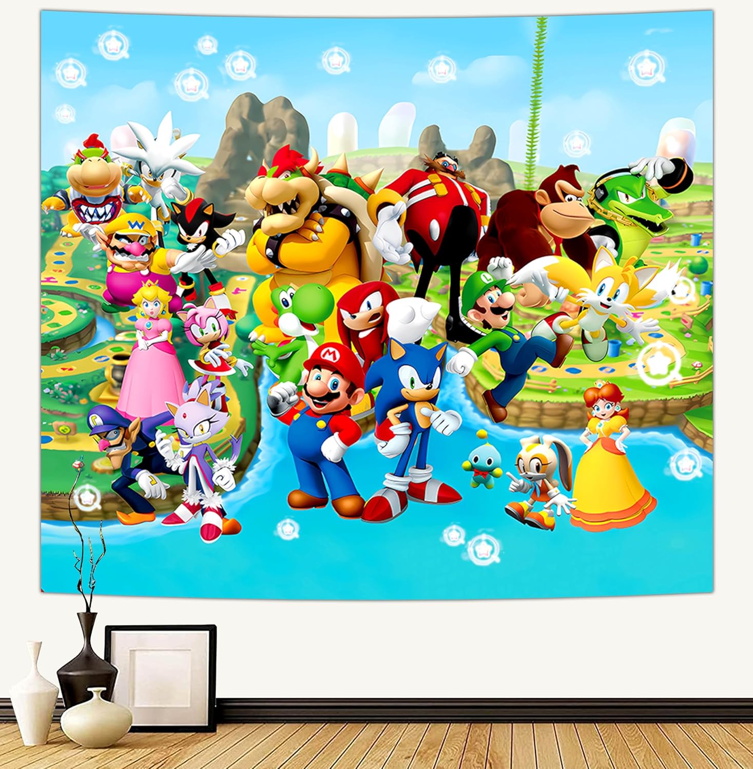 Jdazmov Super Mario Tapestry-Super Mario Backdrop-Super Mario Decor ...