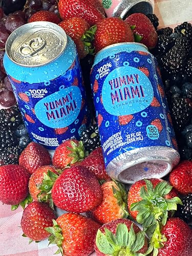 Yummy Miami Soda 12oz Agua carbonatada con sabor refrescante Kosher ...
