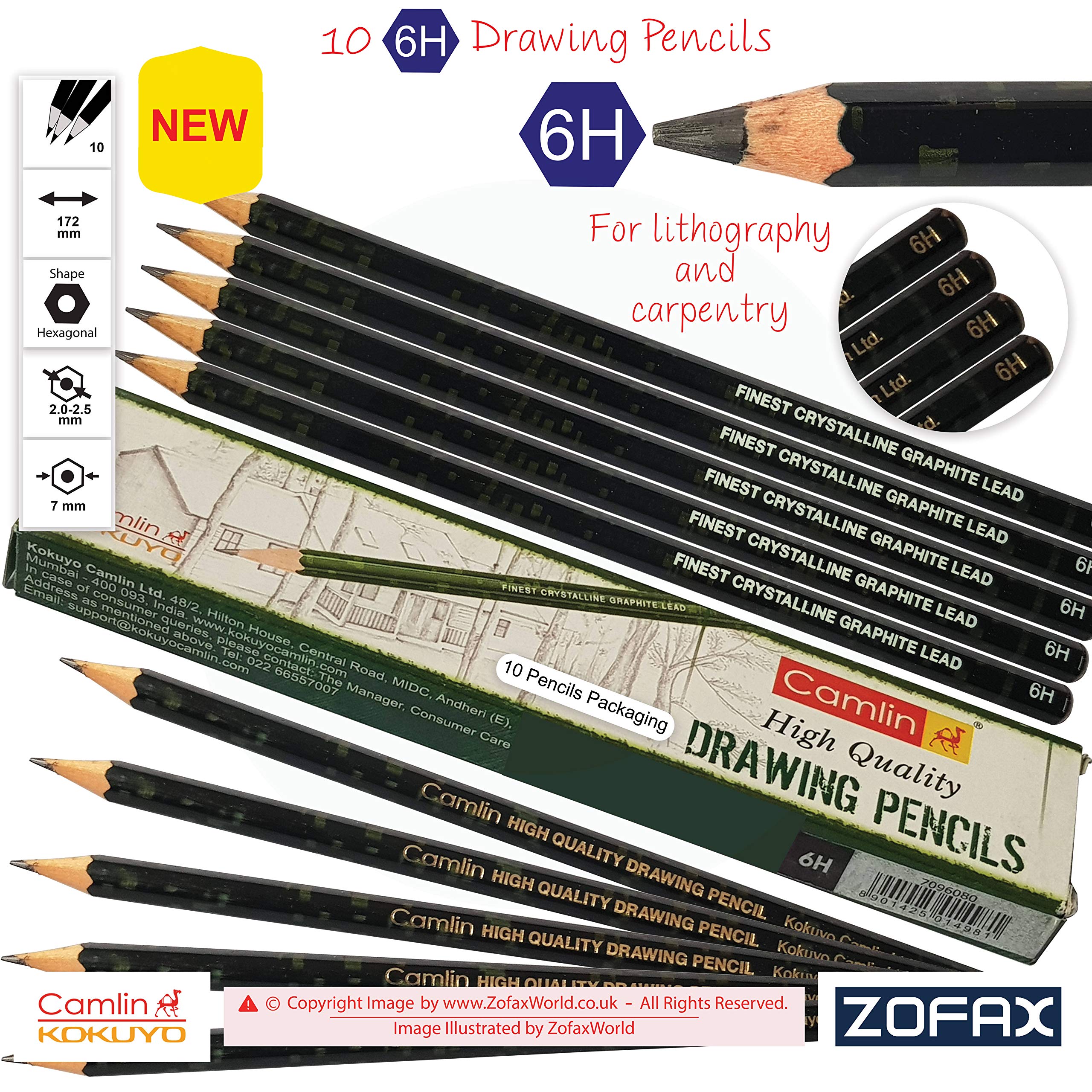 Buy KOKUYO CAMLIN Graded Drawing Pencils Giga Pack Finest Crystalline ...