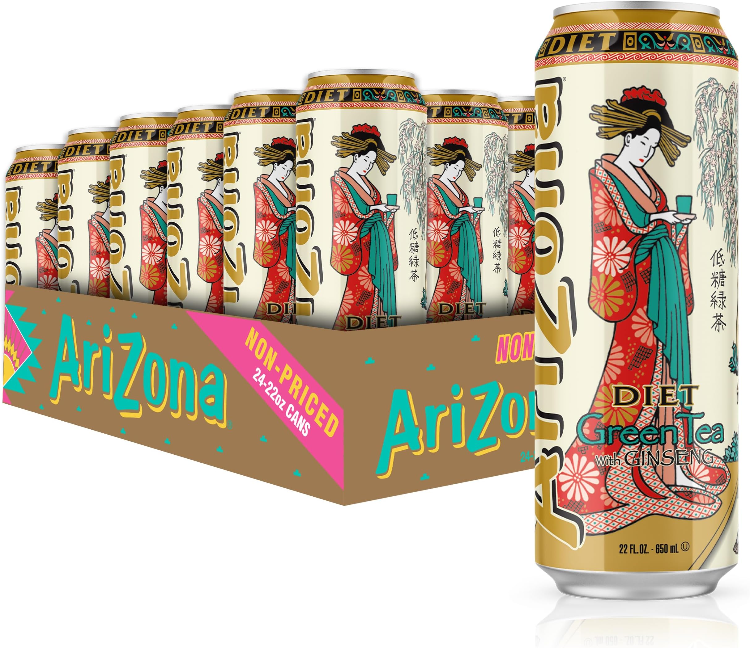 Amazon.com : Arizona Green Tea with Ginseng and Honey, 128 Fl Oz ...