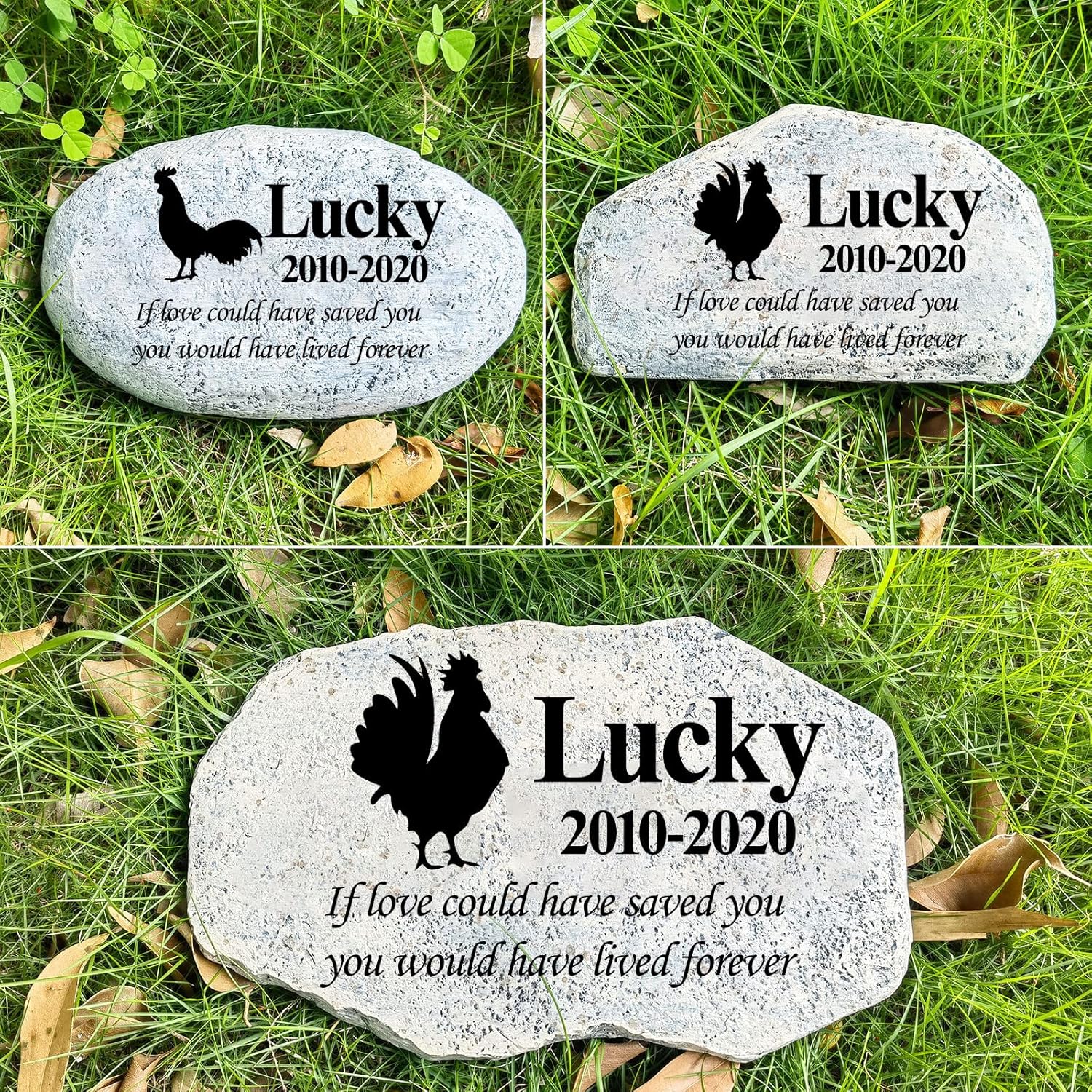 Amazon.com : Zatanmulo Personalized Pet Memorial Stone, Garden Memorial ...