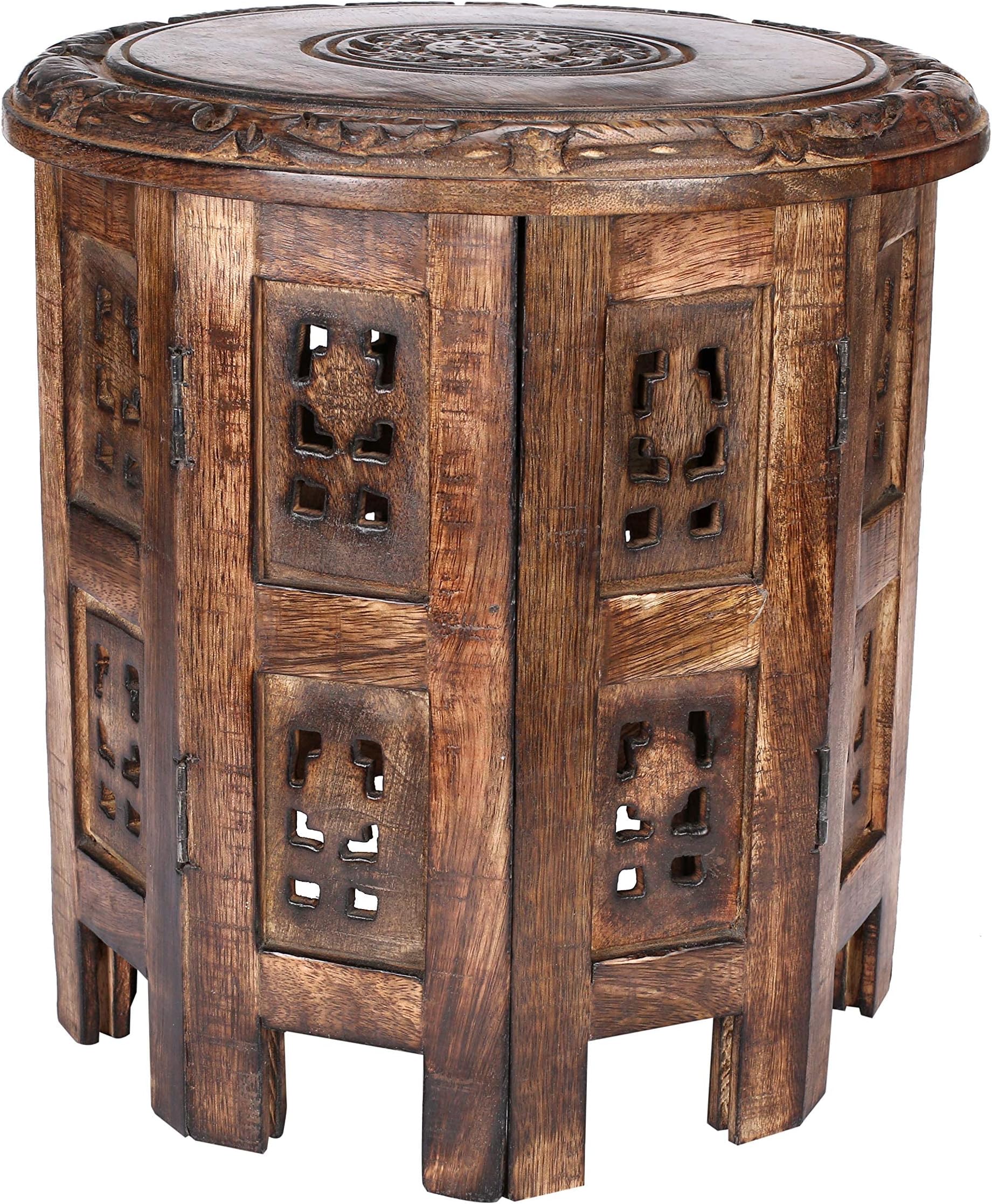 Amazon.com: Treasures Of Morocco Moroccan Wood Side End Table Corner ...