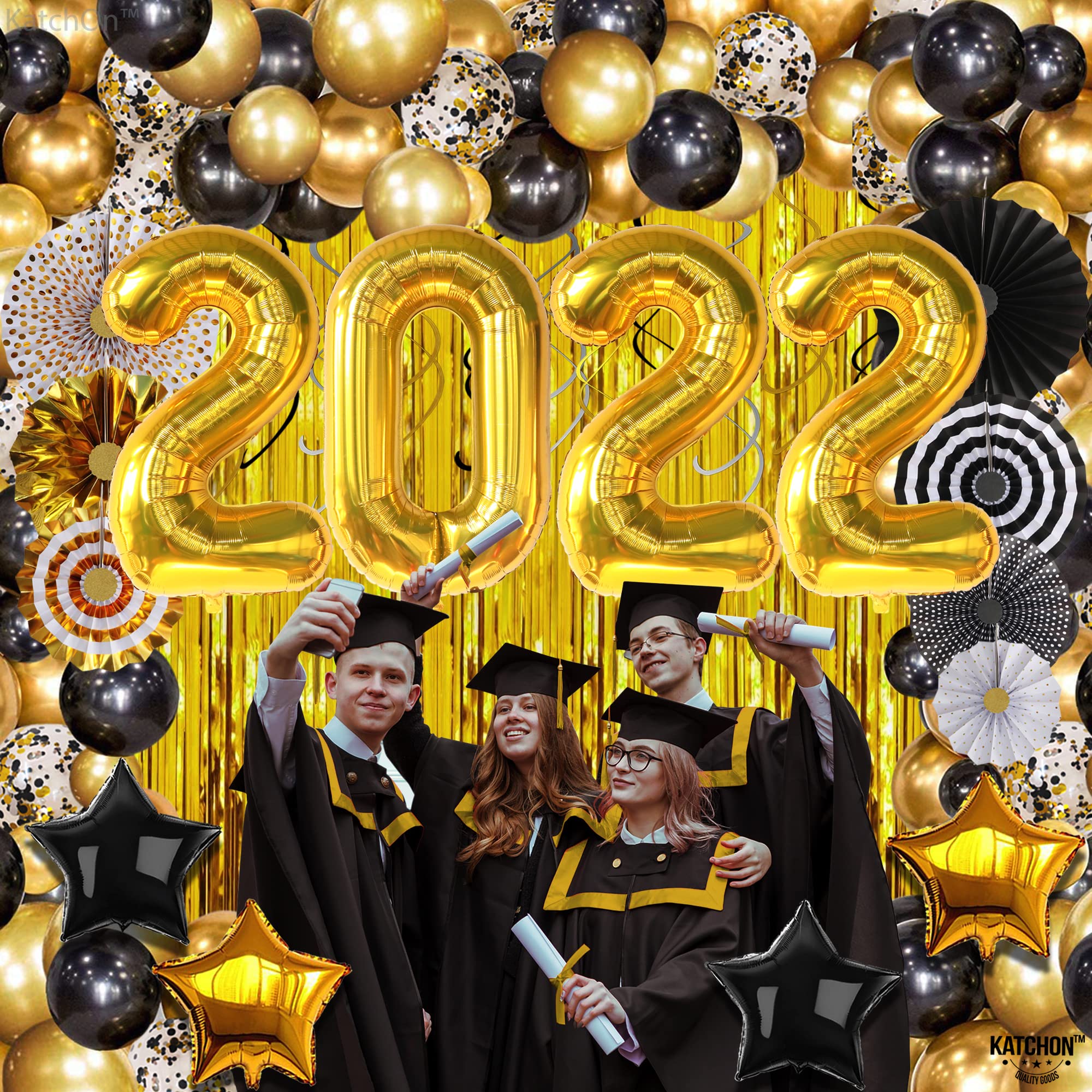 Buy Huge Gold Graduation Balloon Arch Kit - Pack of 110, Gold 2022 ...
