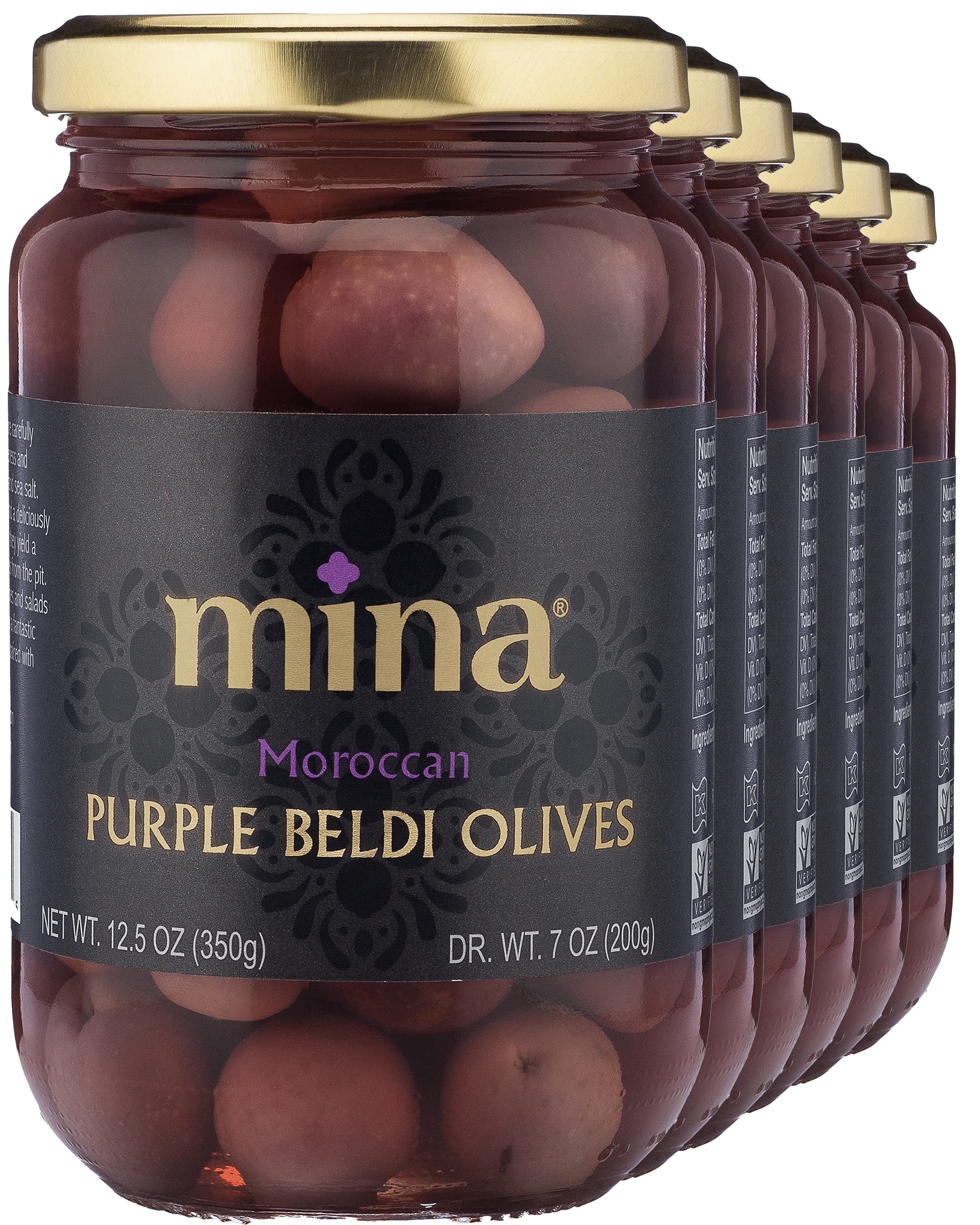 Amazon.com : Mina Purple Beldi Olives, 12.5 oz (Pack of 6) - Moroccan ...
