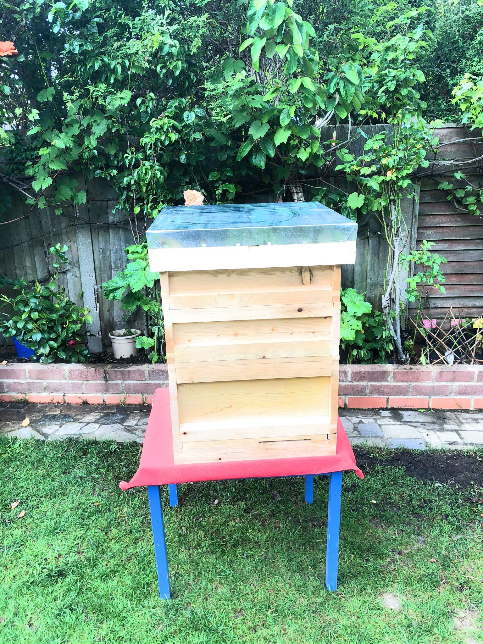 Buy Improved 2024 British Standard National Beehive, White Pine, heavy ...