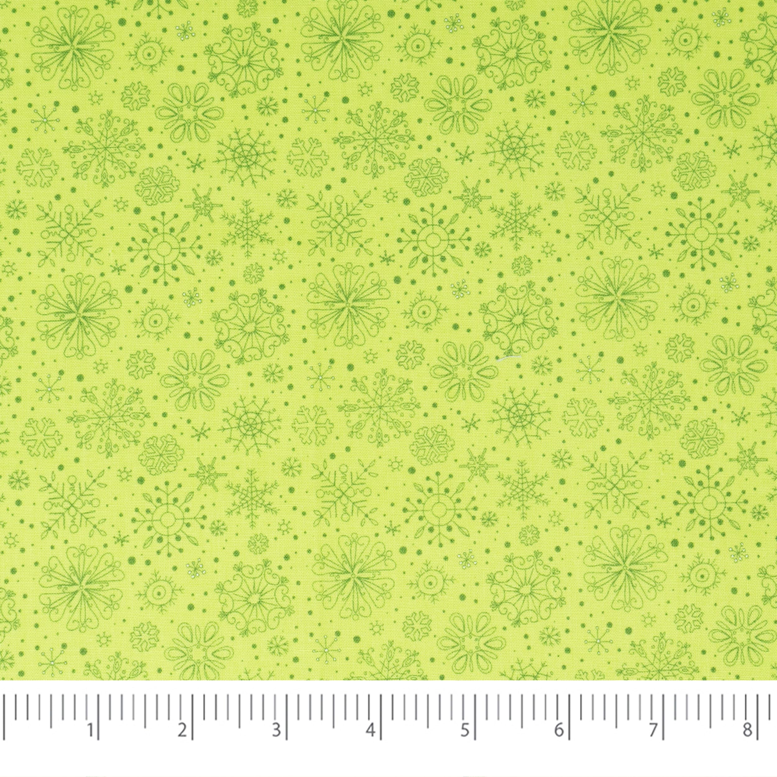 Amazon.com: SINGER Print Fabric, 100% Cotton, Christmas Snowflakes ON Green