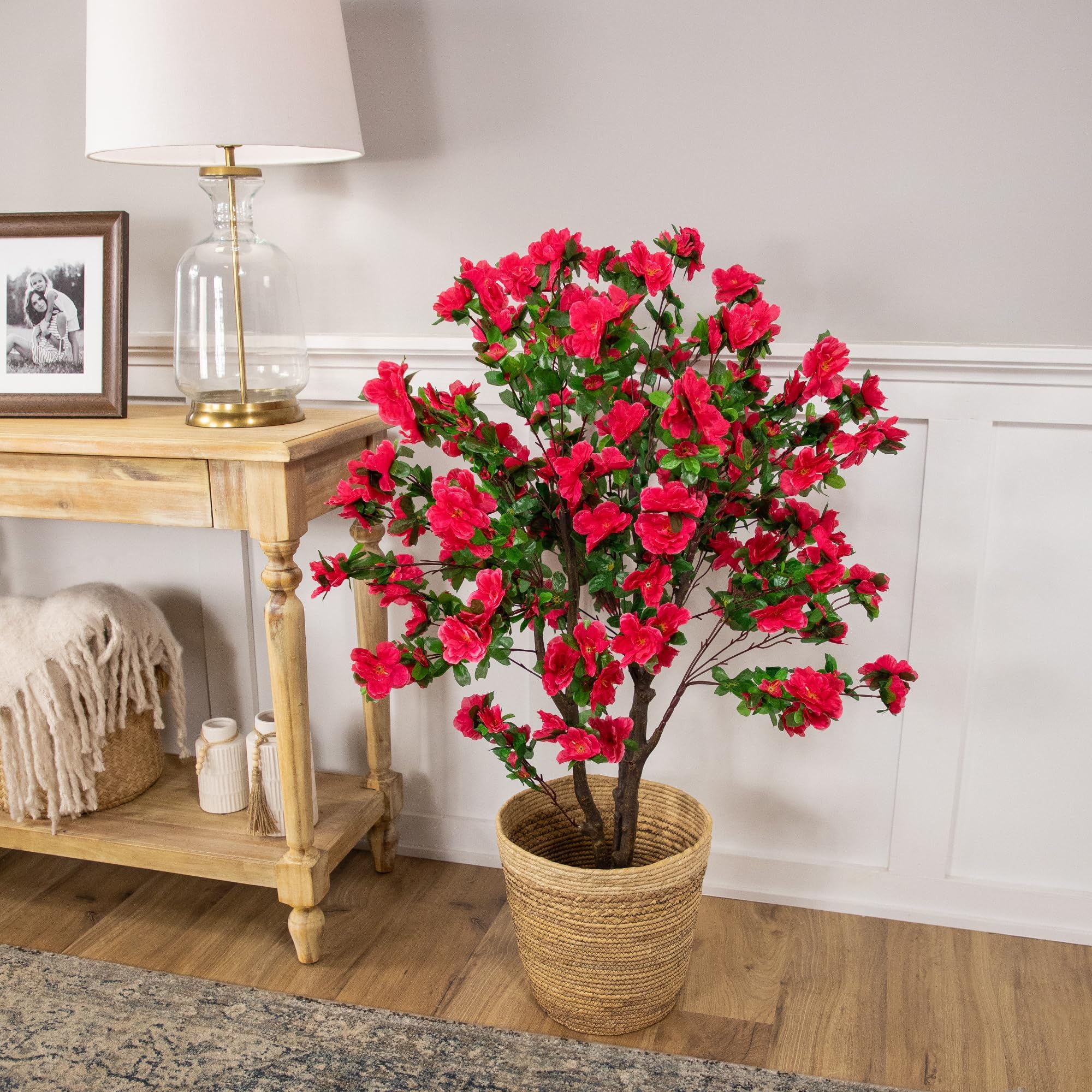 Amazon.com: Northlight 43" Artificial Green and Pink Artificial Azalea ...