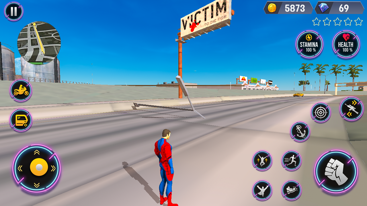 Real Super Miami Rope Hero Gangster Crime Newyork City 3D Open World ...