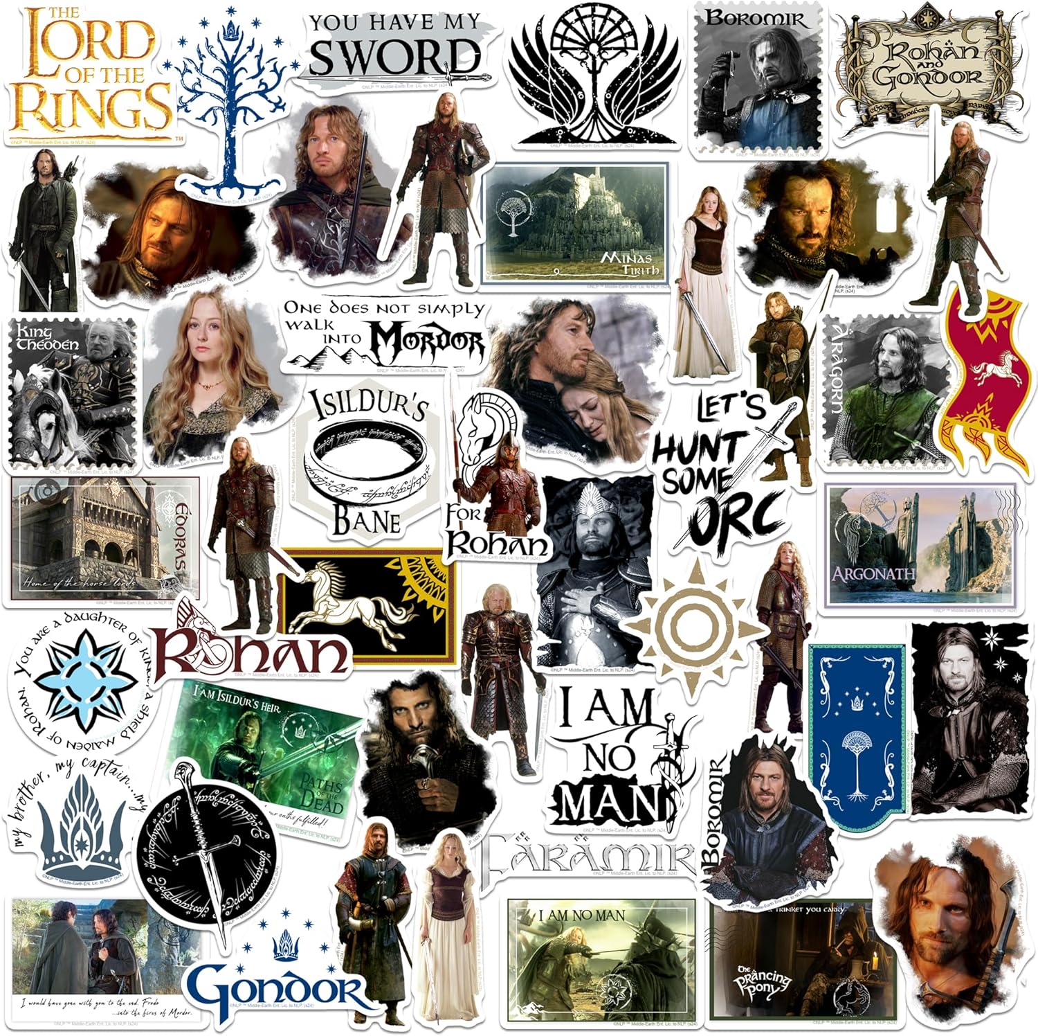 Amazon.com: The Lord of the Rings Rohan & Gondor 50ct Vinyl Large ...
