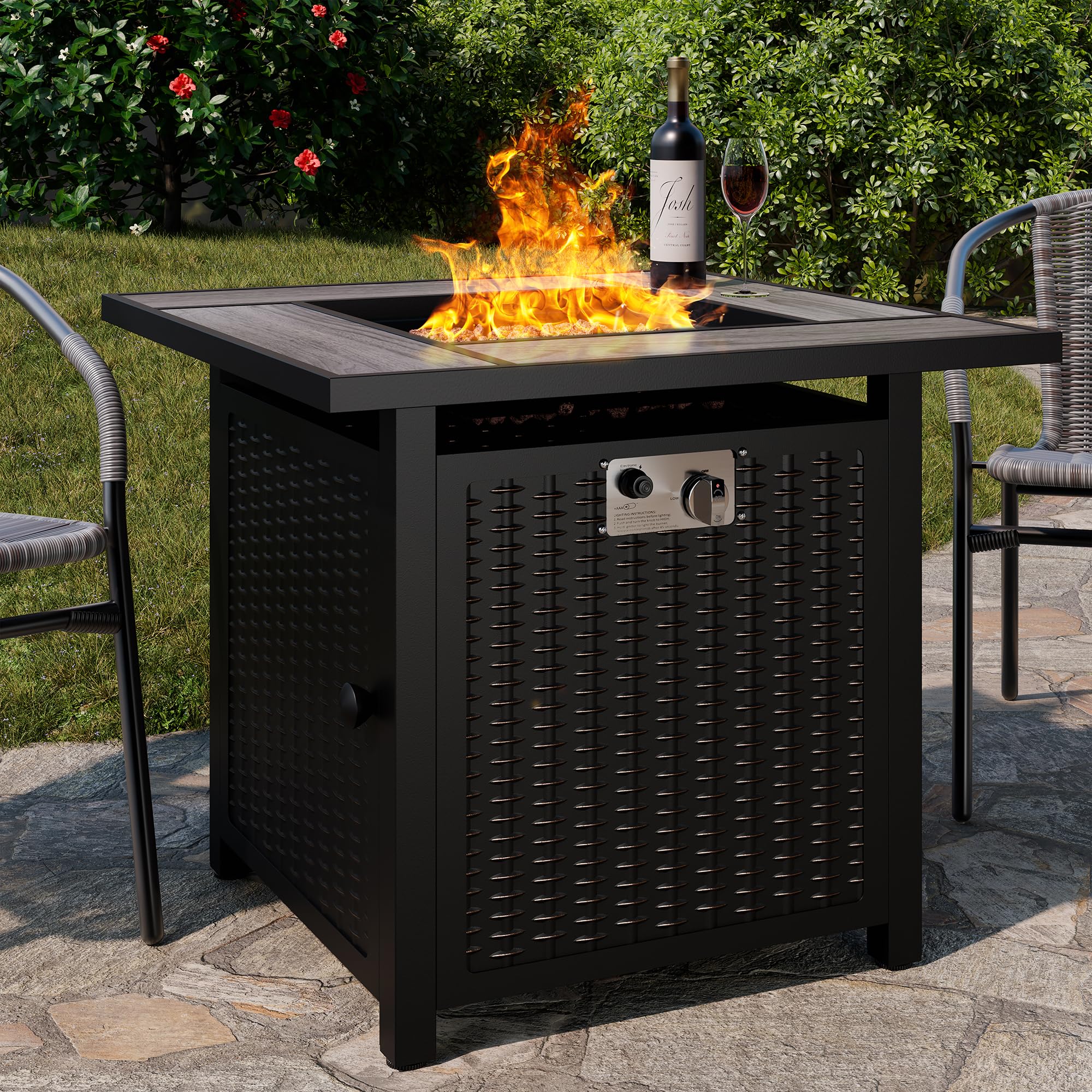 Snapklik.com : JAMFLY Propane Fire Pit Table Outdoor 30 Inch, Patio Gas ...