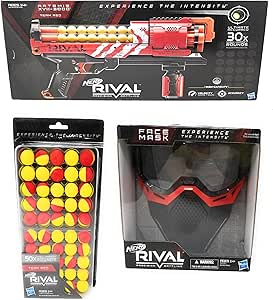 Nerf Rival Artemis XVII-3000, Face Mask, 50 Round Refill Pack Bundle ...