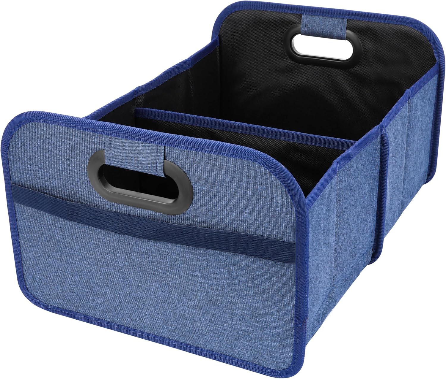 BELLE VOUS Blue Foldable Car Boot Organiser Bag - Heavy-Duty ...