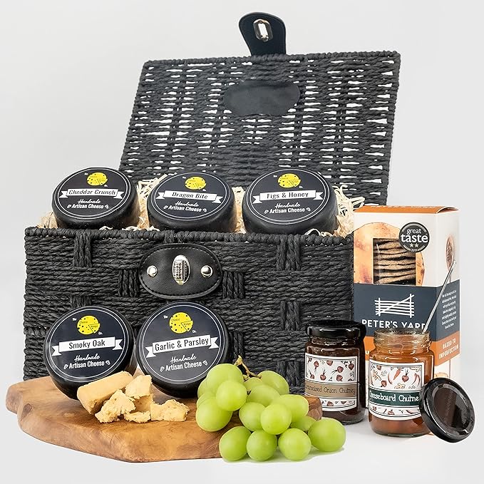 Cheese Hamper Ideal Cheese Gift Set | 5 Artisan Cheeses + 2 Chutneys ...