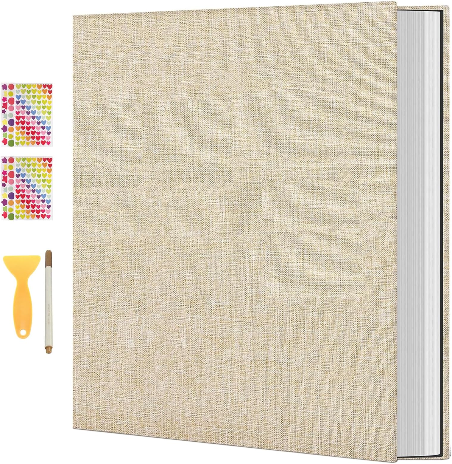 Flow fire Large Self Adhesive Photo Albums with Linen Cover, 28 * 27cm ...