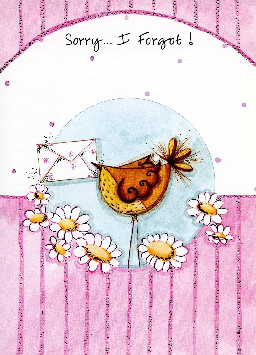 Sorry I Forgot Birthday Card - Finished With Holographic Silver Foil ...