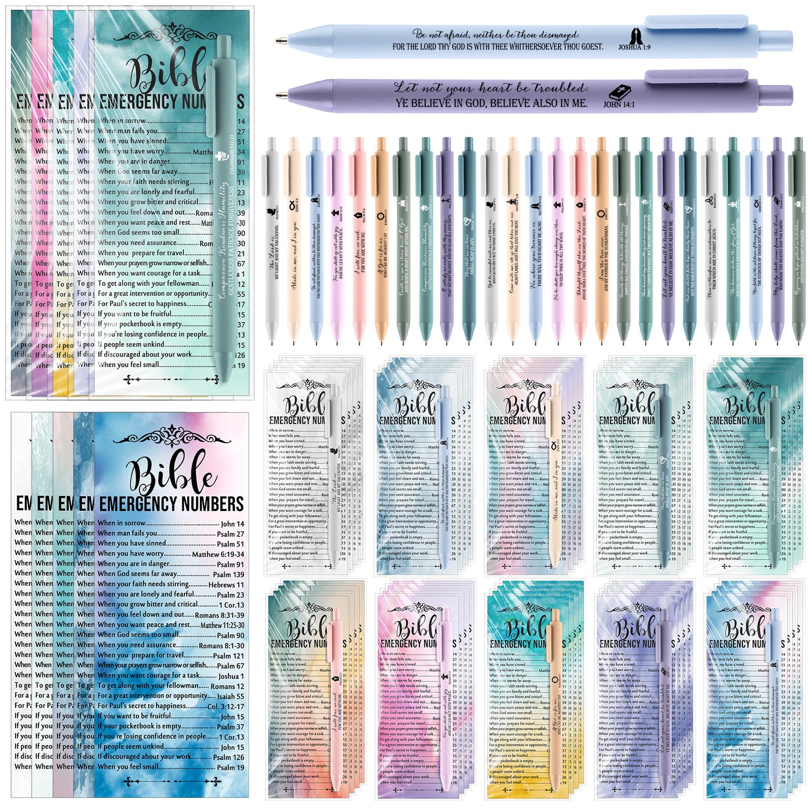 Amazon.com: Feifeiya 25 Sets Christian Gifts Bulk Bible Emergency ...
