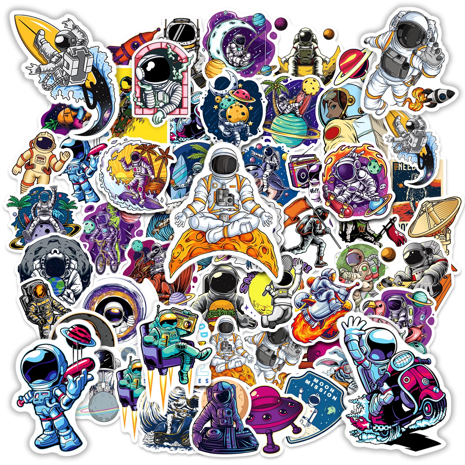 Amazon.com: 50PCS Space Stickers for Kids Teen, Astronaut Stickers for ...