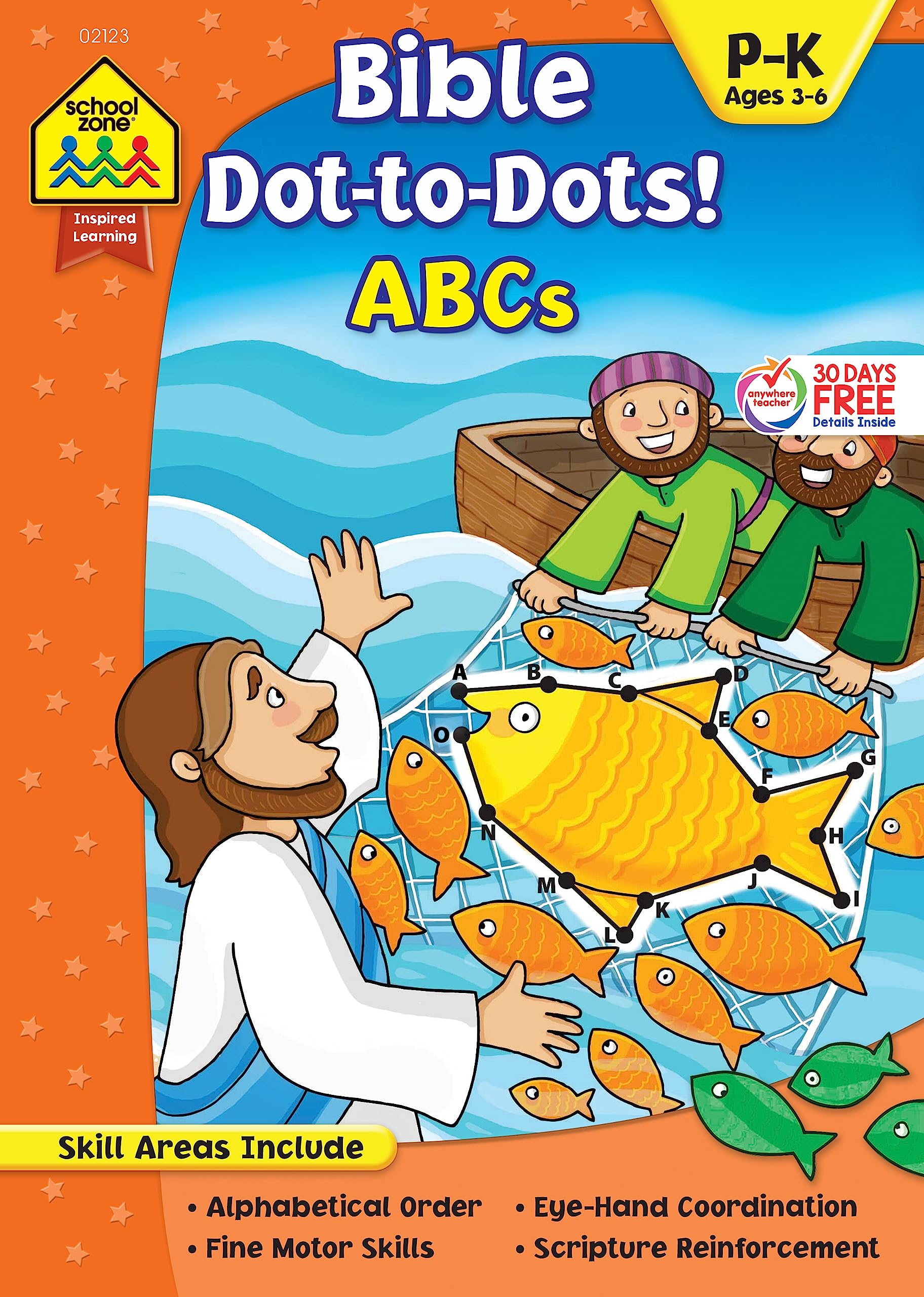 Snapklik.com : School Zone Bible Dot-to-Dots ABCs Workbook: Preschool