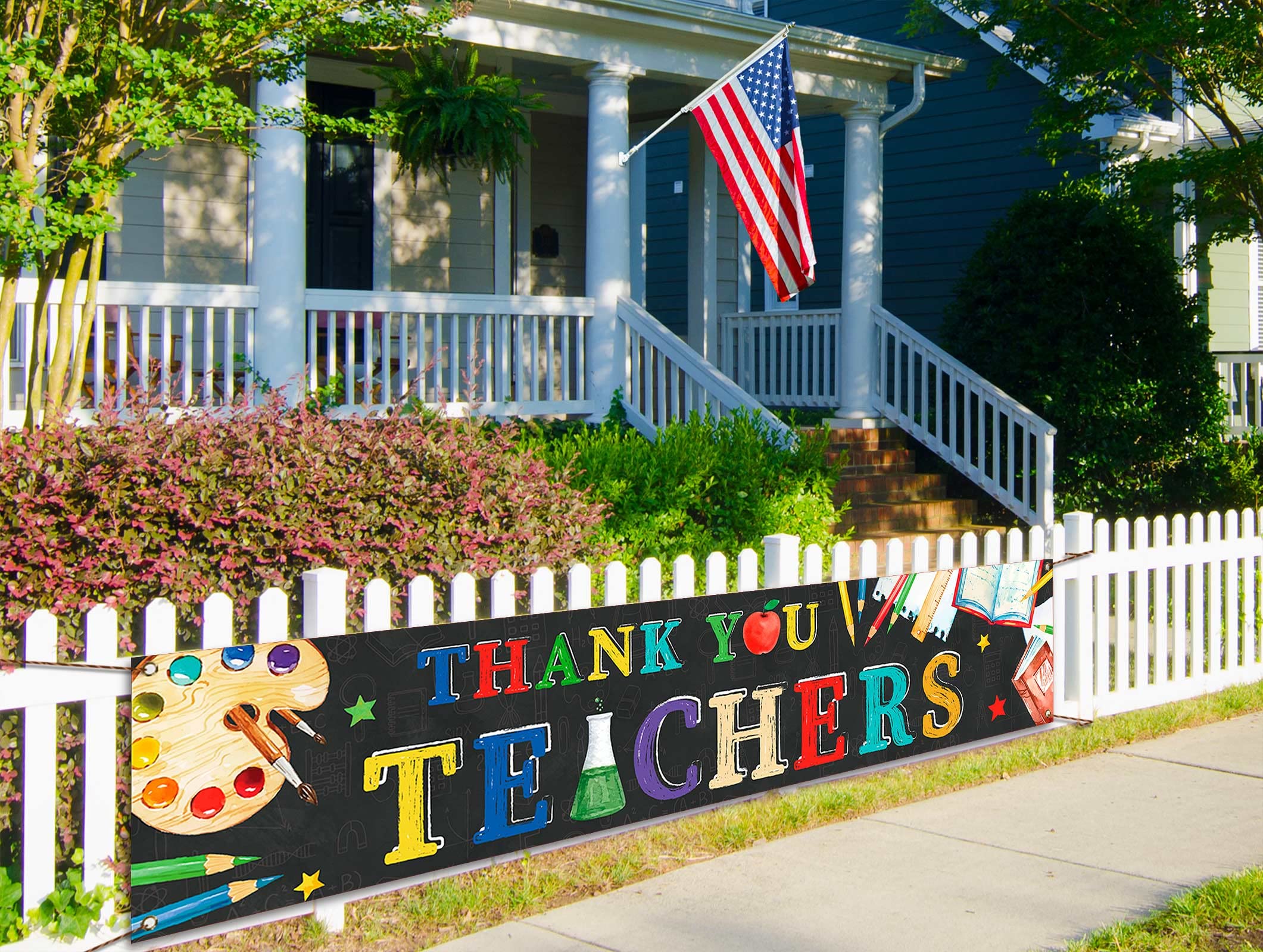 Buy Vohado Thank You Teachers Classroom Decoration Banner Teachers' Day ...