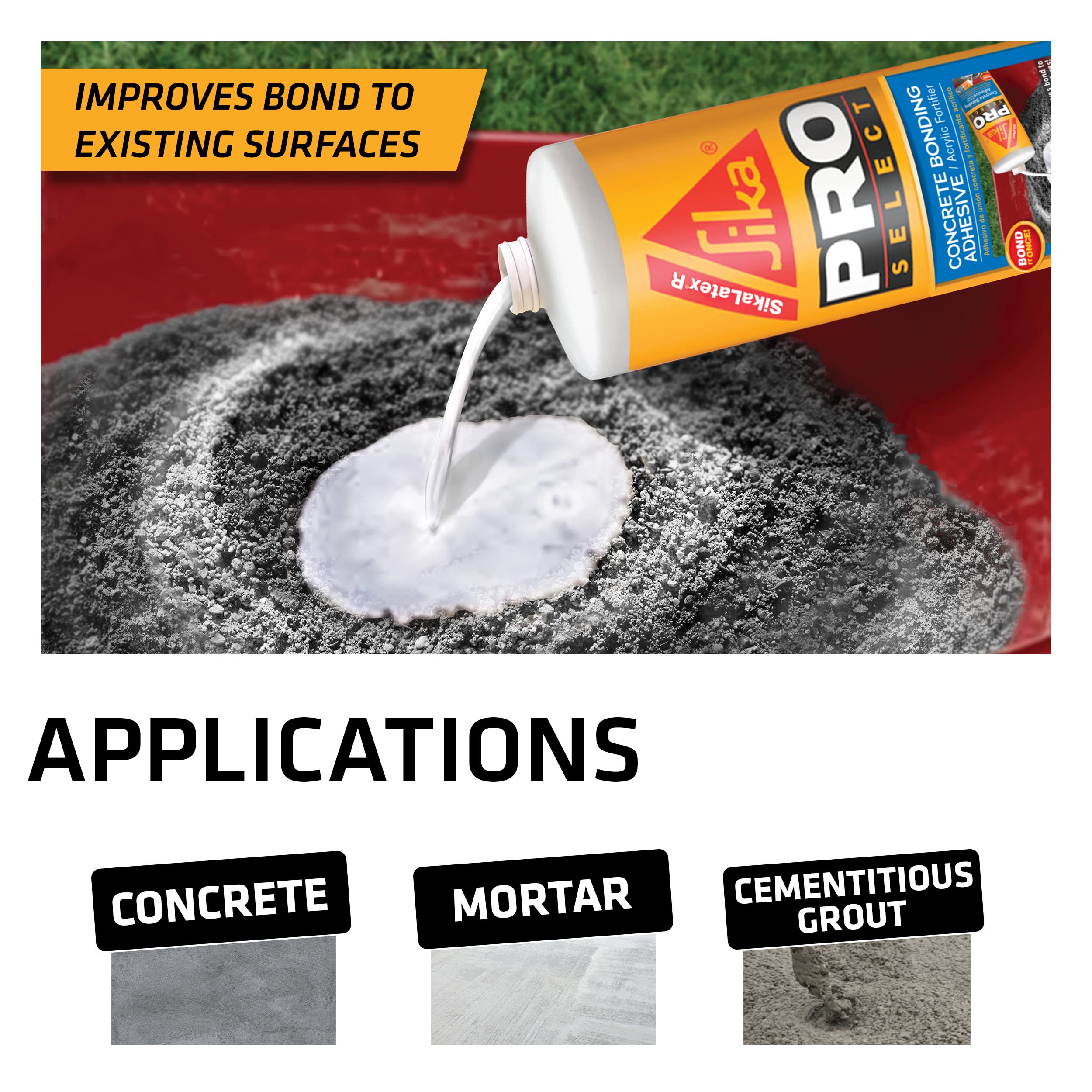 Snapklik.com : SikaLatex R - Concrete Adhesive Glue, White - Admix For ...