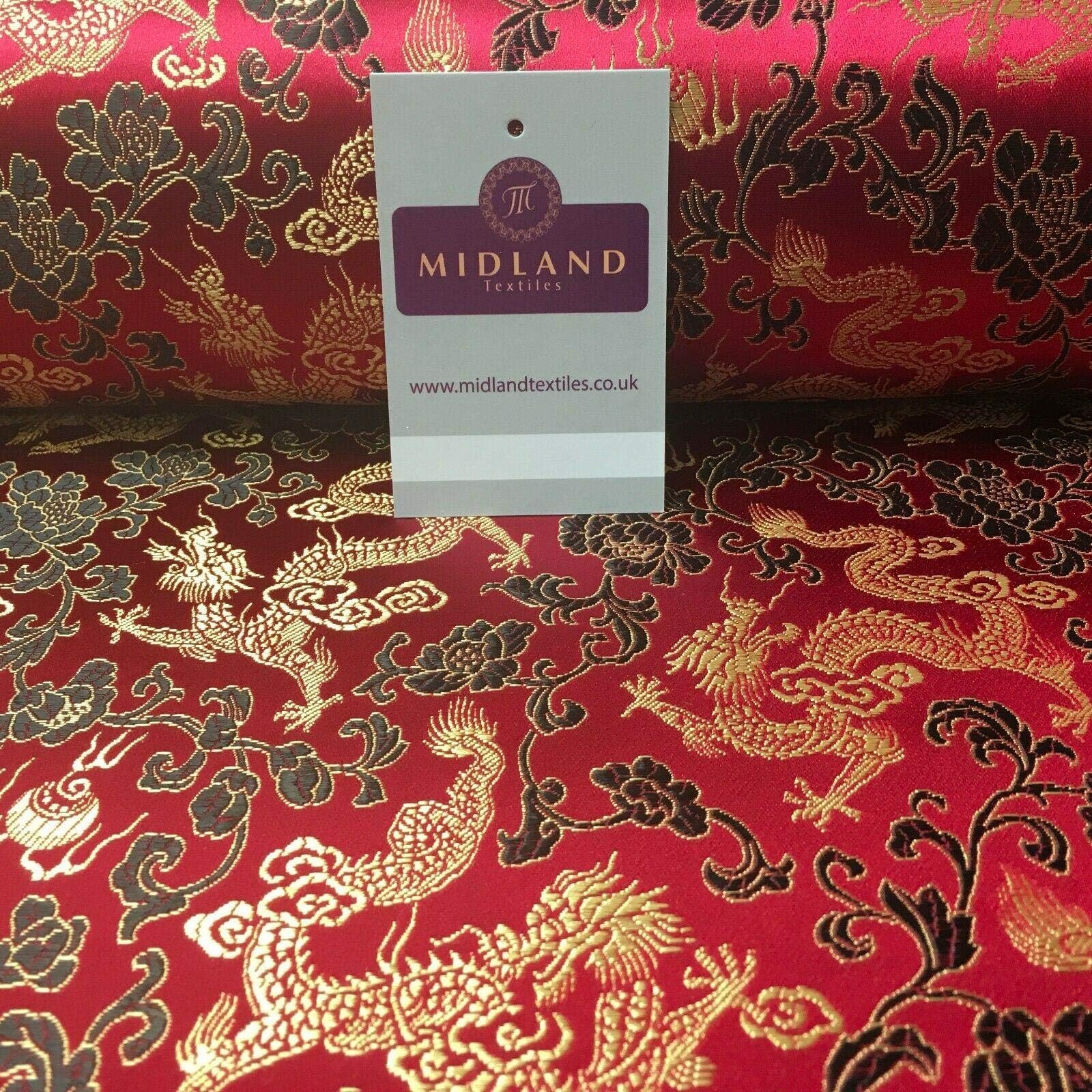 Gold Chinese Dragon Brocade Fabric (Per Metre) - 36" Wide : Amazon.co ...