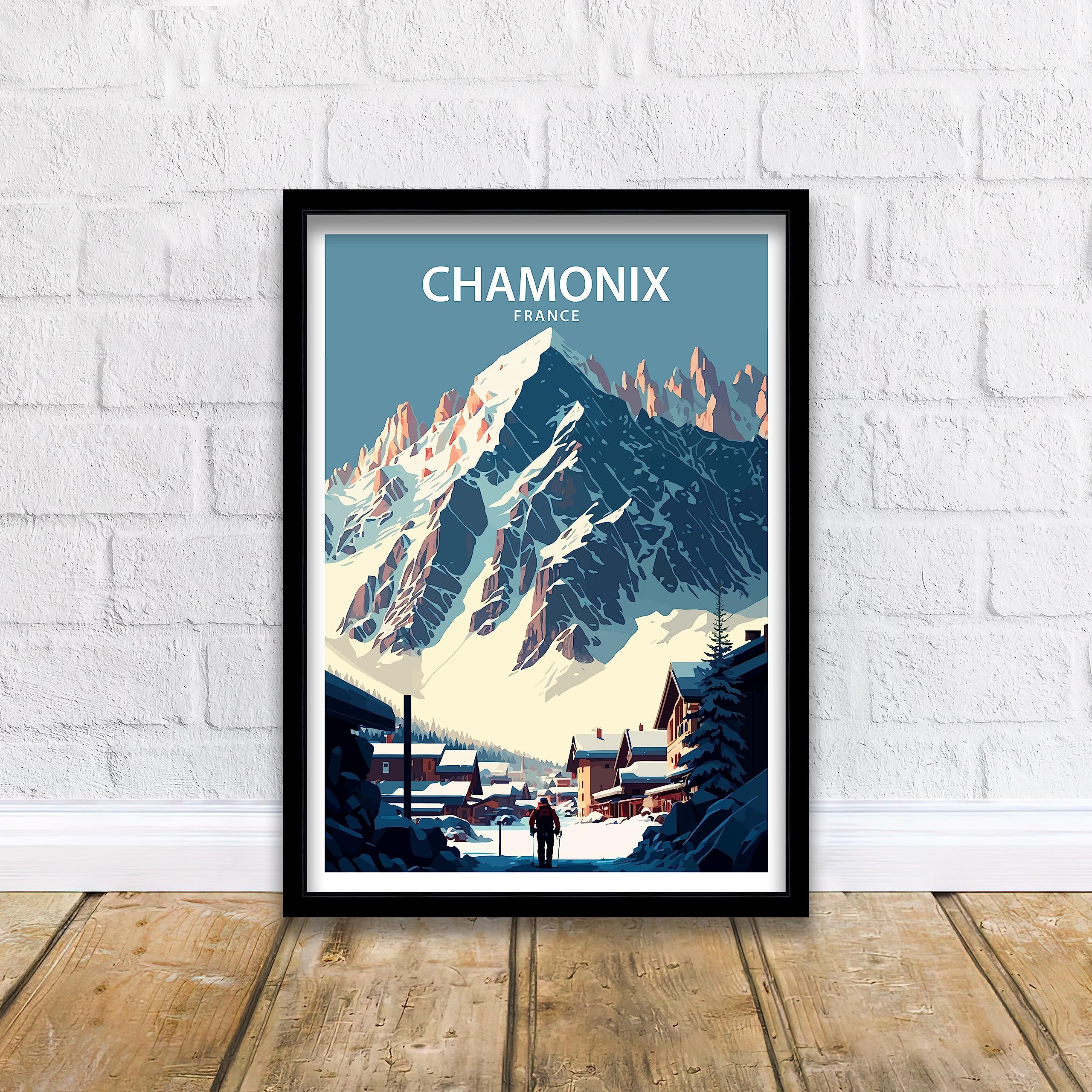 Amazon.com: Chamonix Travel Print | Ski Poster | Ski Print | Skiing ...