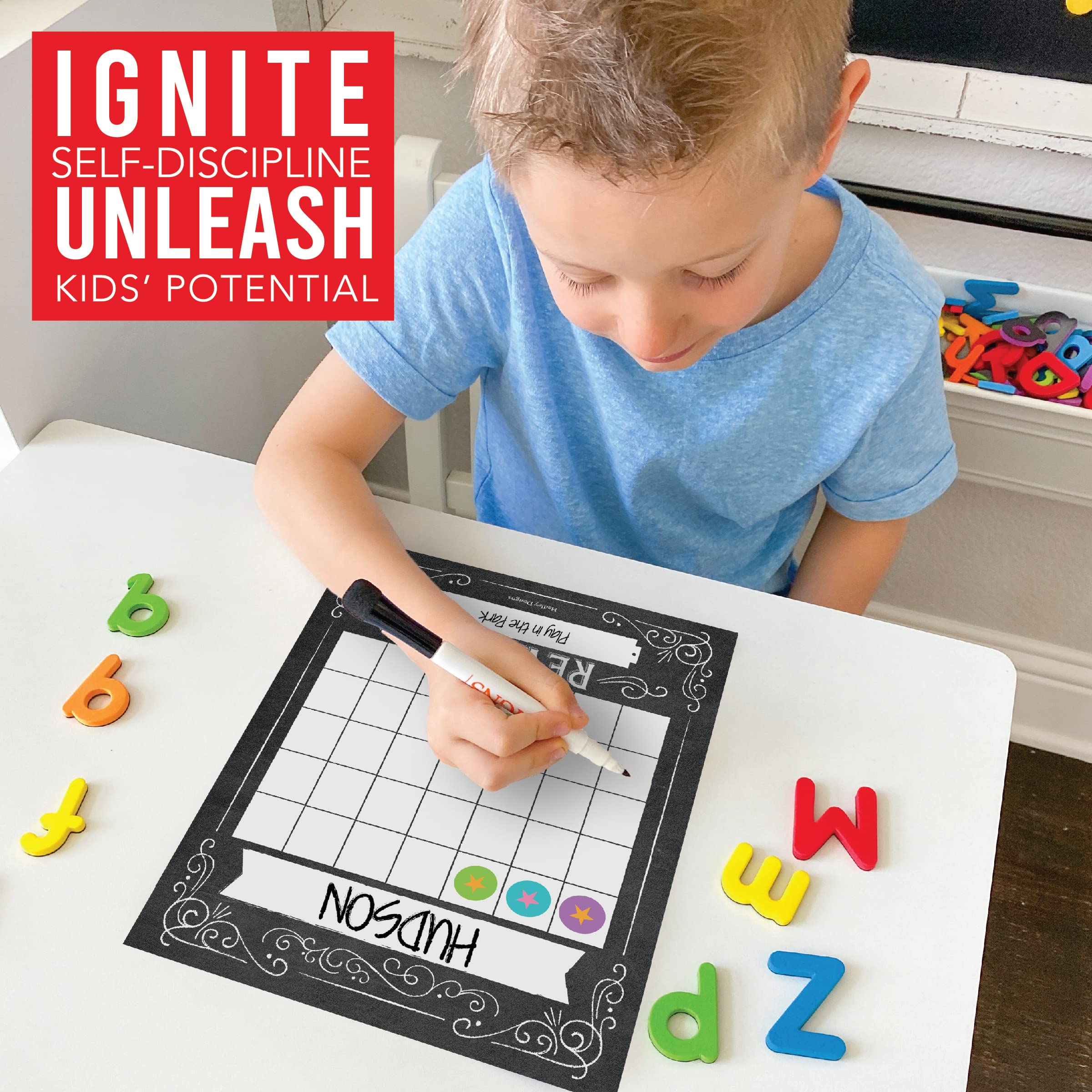 Hadley Designs 25 Sticker Chart For Kids Behavior Sticker Reward ...