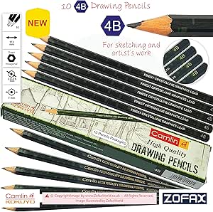 KOKUYO CAMLIN Graded Drawing Pencils Combo Pack Finest Crystalline ...