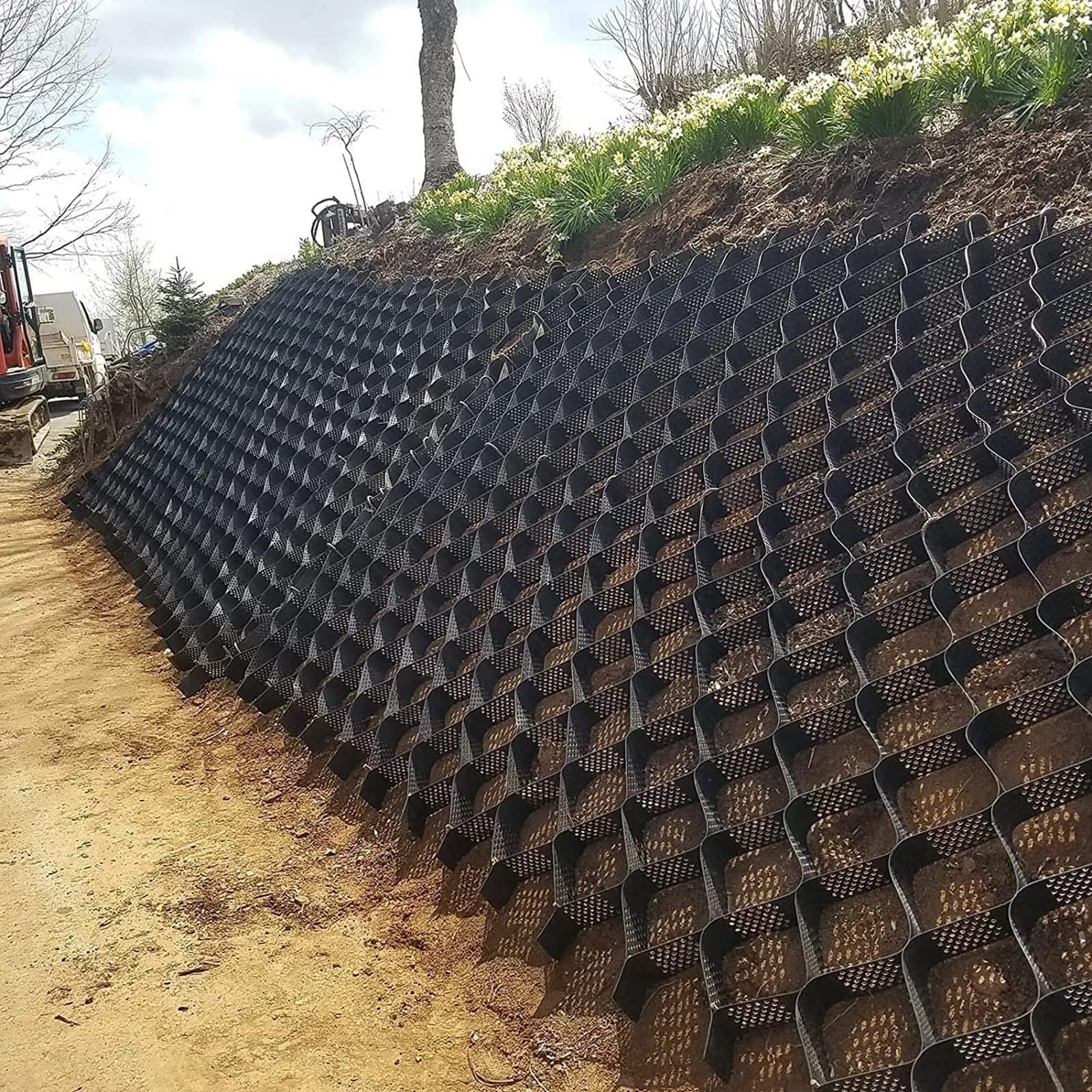 Ground Grid Gravel Control Geogrid, Foldable Park Pathway Driveway ...