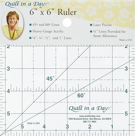 Amazon.com: Quilt In A Day Ruler-6"X6"