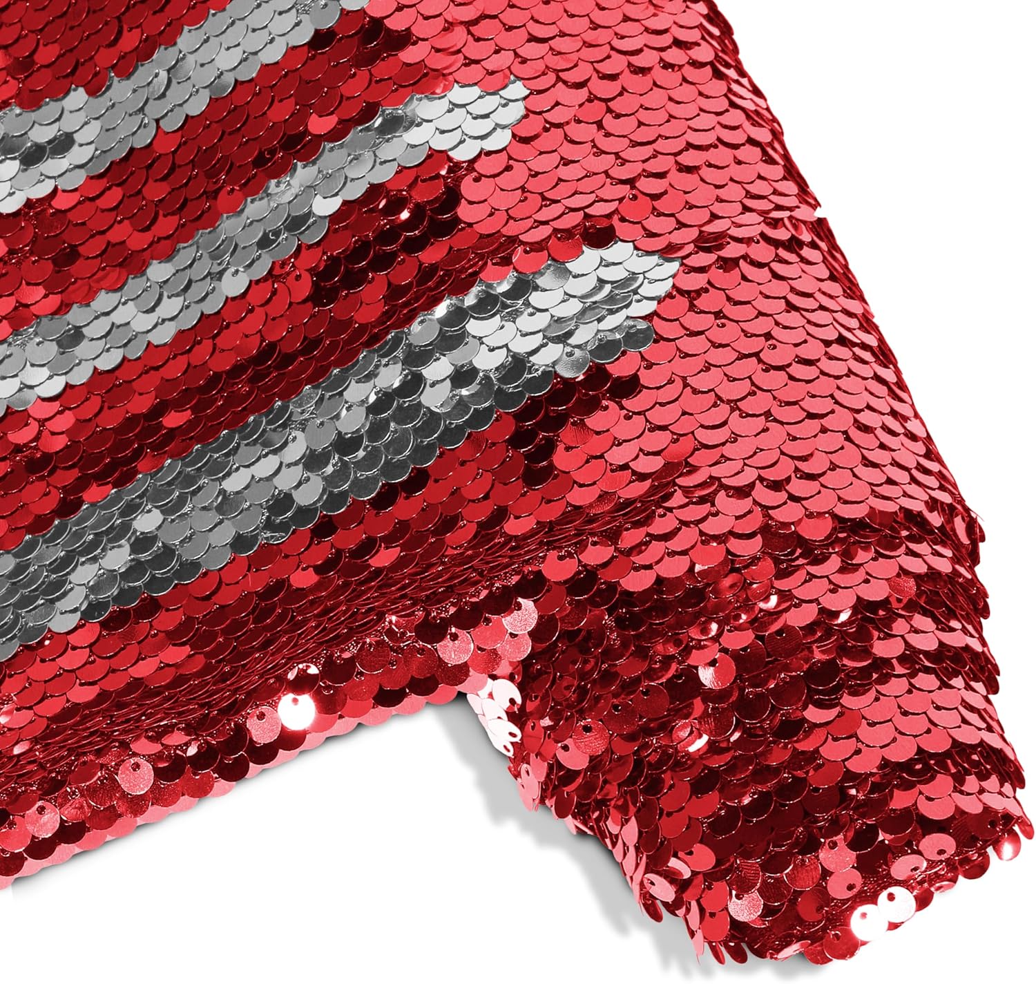 Amazon.com: Manyshofu Mermaid Sequin Fabric Shimmer Reversible Sequin ...