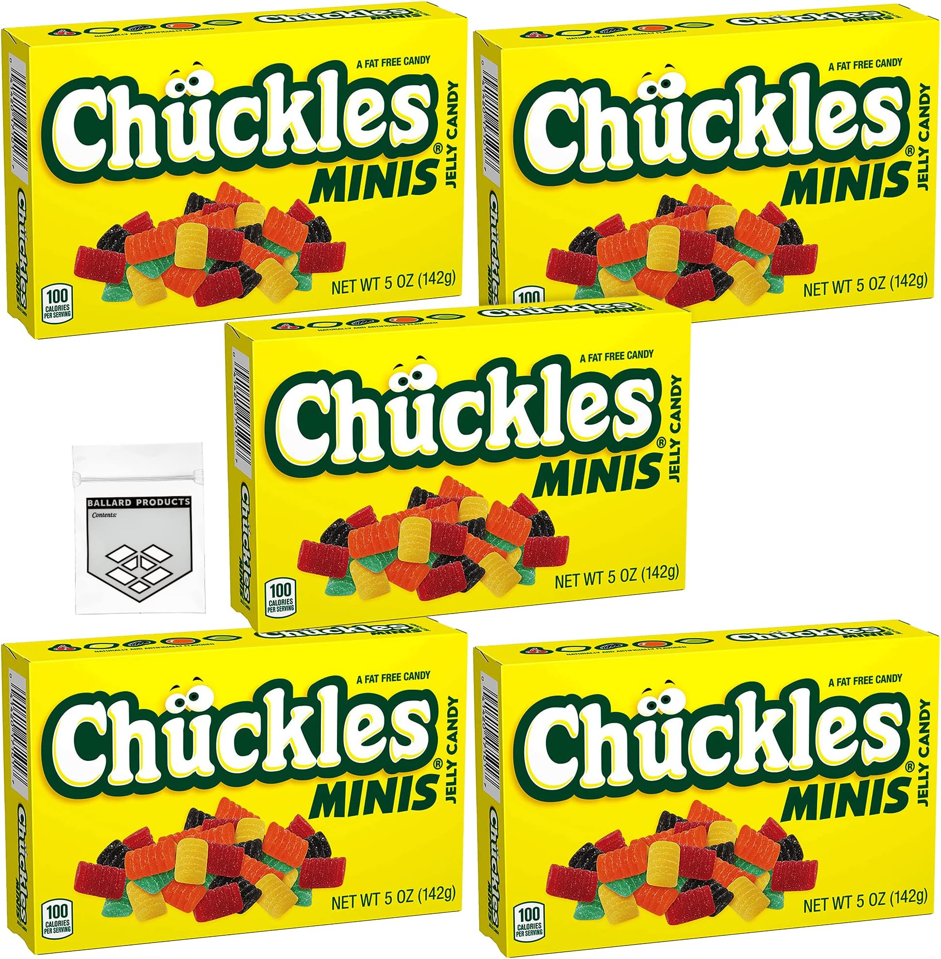 Amazon.com : Chuckles Minis Candy Pack of 5 Boxes - Pack of 5 Boxes of Chewy Candy - Chuckles ...