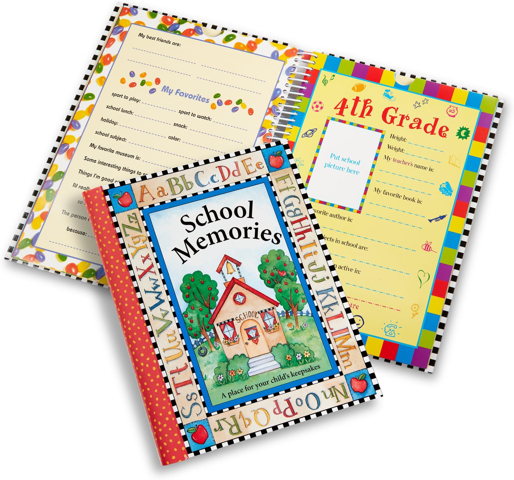 Amazon.com: School Days Book, Keepsake Memory Album for Preschool ...