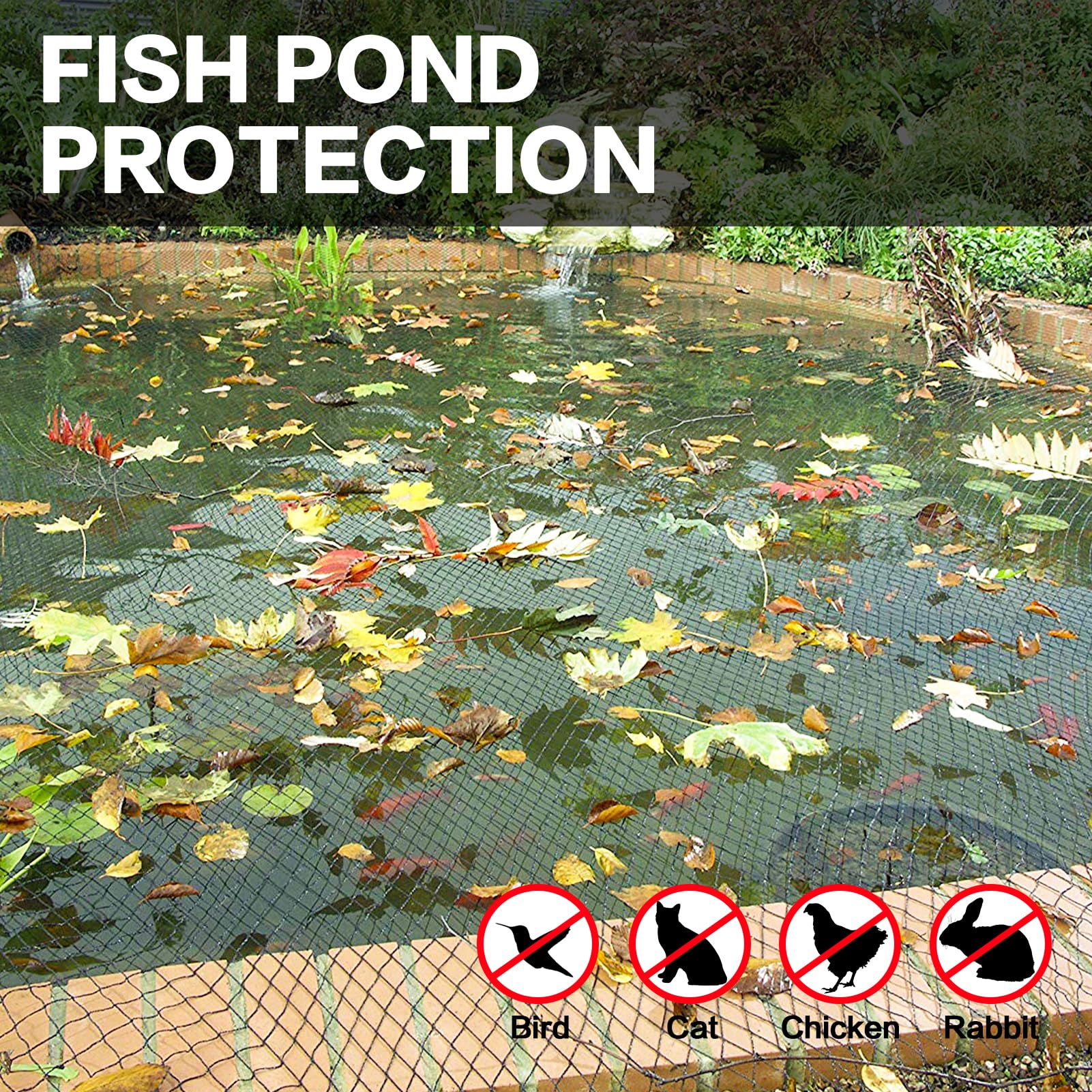 Snapklik.com : Kio Pond Netting,2030FT,3/8 Mesh Pond Netting For Koi ...