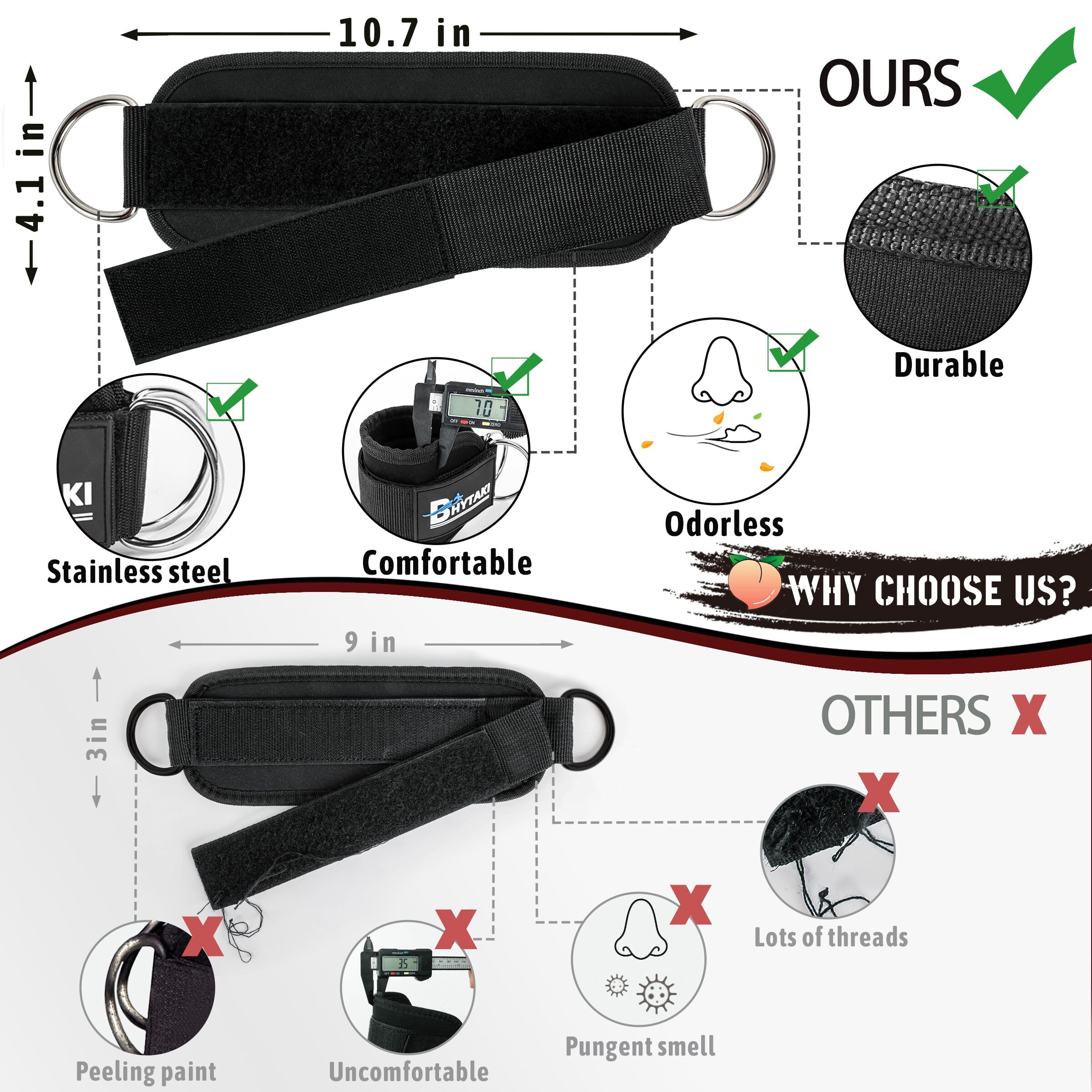 Snapklik.com : Ankle Strap For Cable Machines Women, Ankle Cuffs For ...