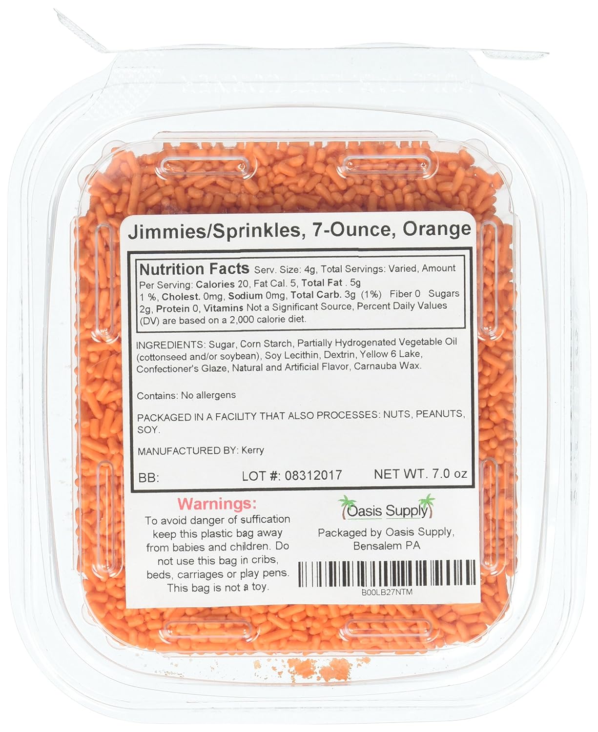 Amazon.com: Orange Cake Sprinkles and Toppings (7 oz) - Edible ...