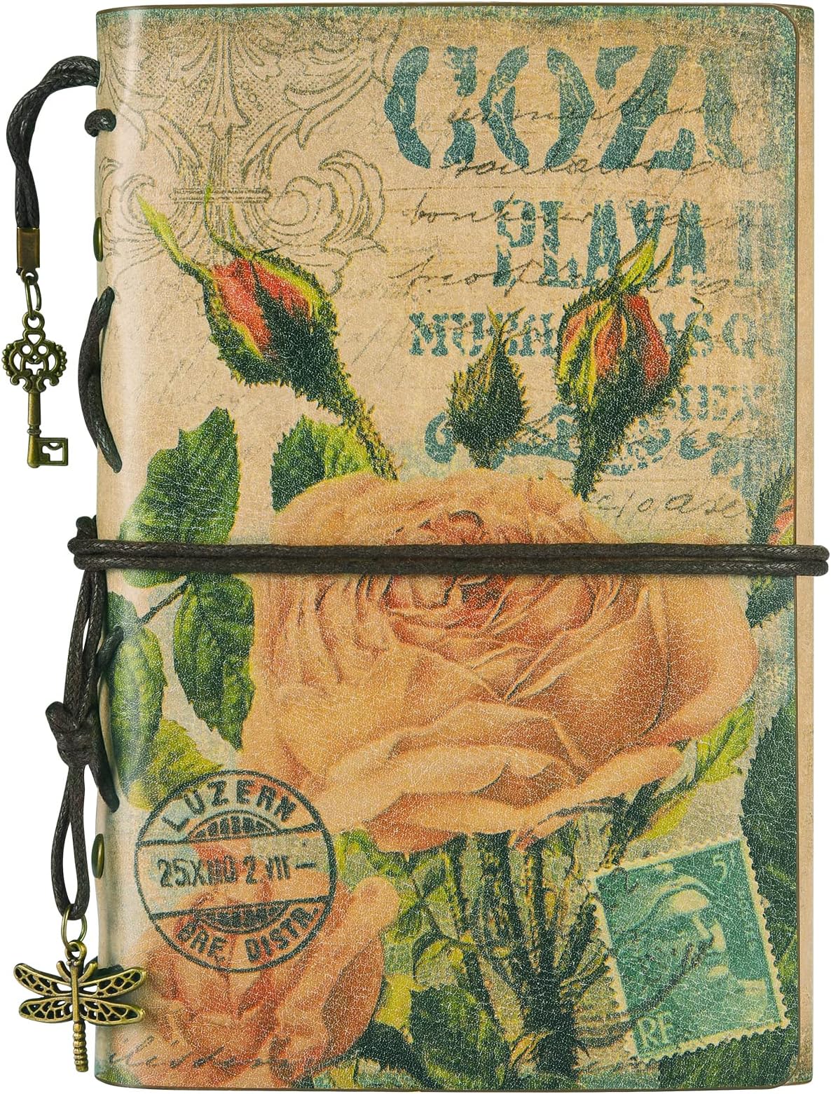 Amazon.com : 14 Pcs Loose Leaf Faux Leather Journal Vintage Leaf ...