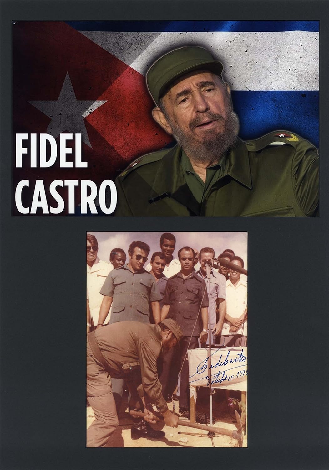 Amazon.com: Fidel Castro autograph, signed photo mounted : Home & Kitchen