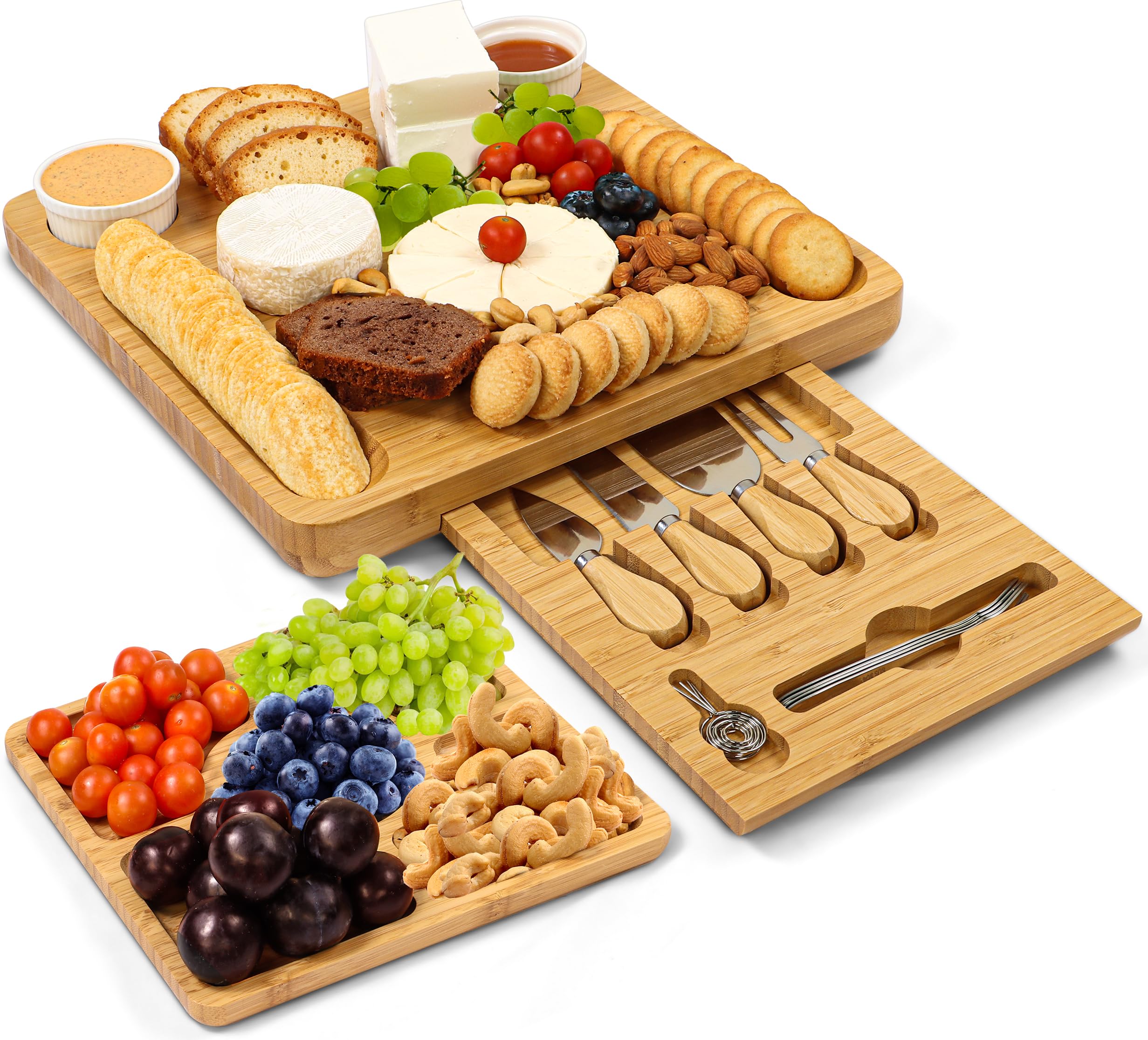 Snapklik.com : Utopia Kitchen Cheese Board And Knife Set - Set Includes ...